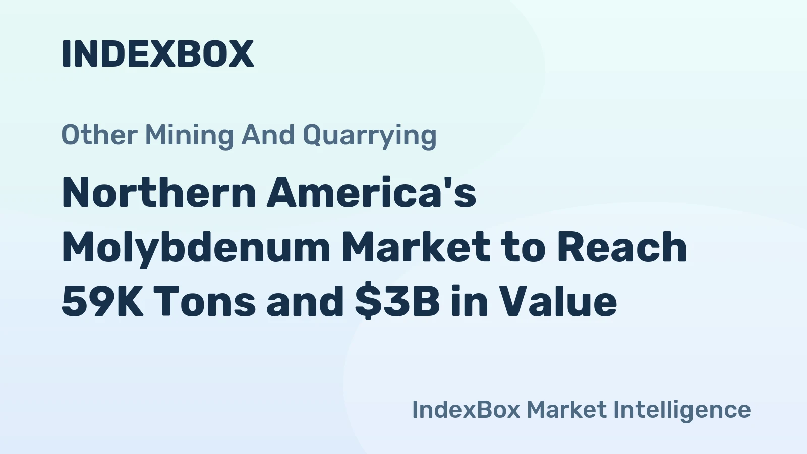 Northern America's Molybdenum Market to Reach 59K Tons and $3B in Value