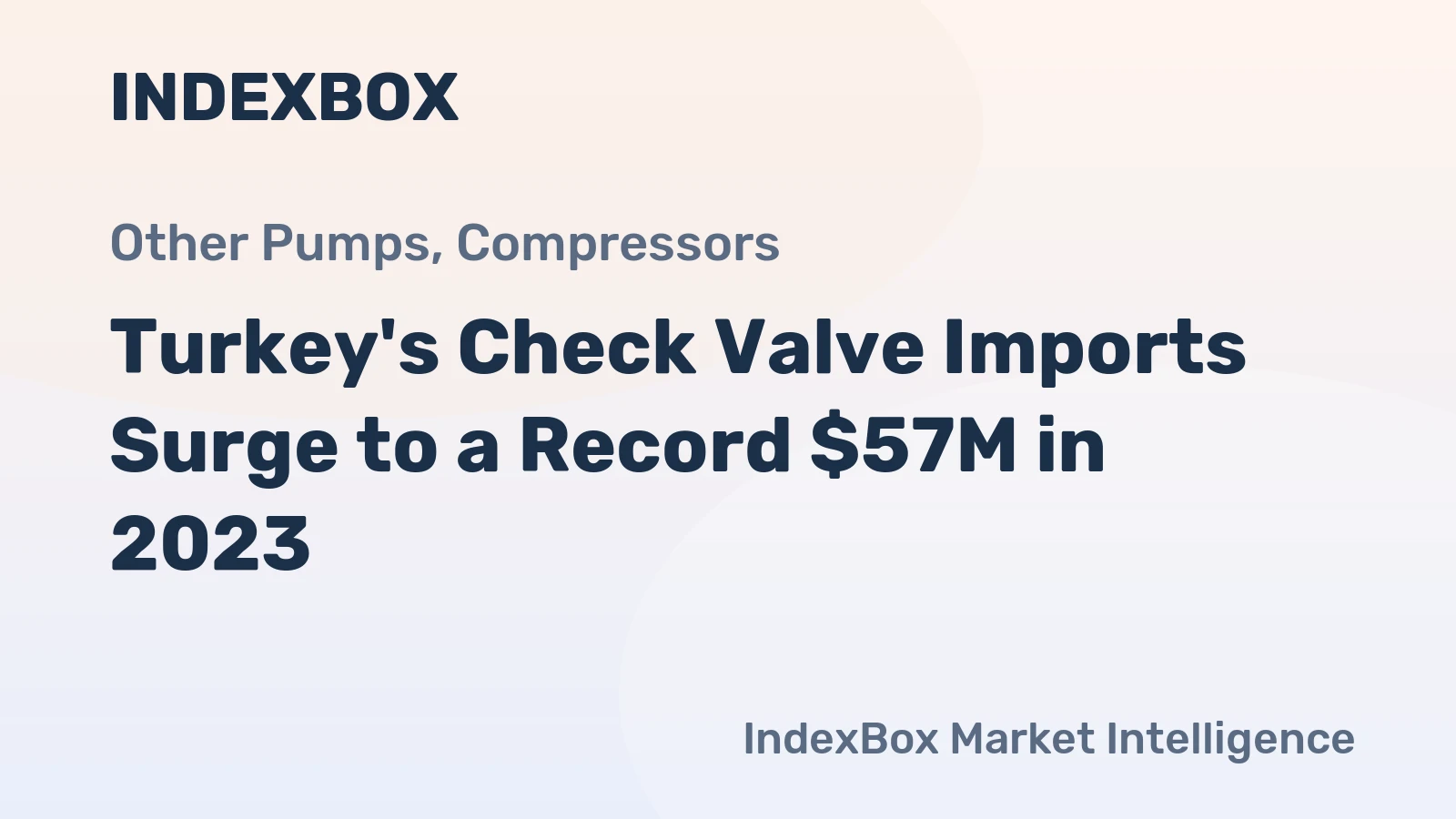 Turkey's Check Valve Imports Surge to a Record $57M in 2023