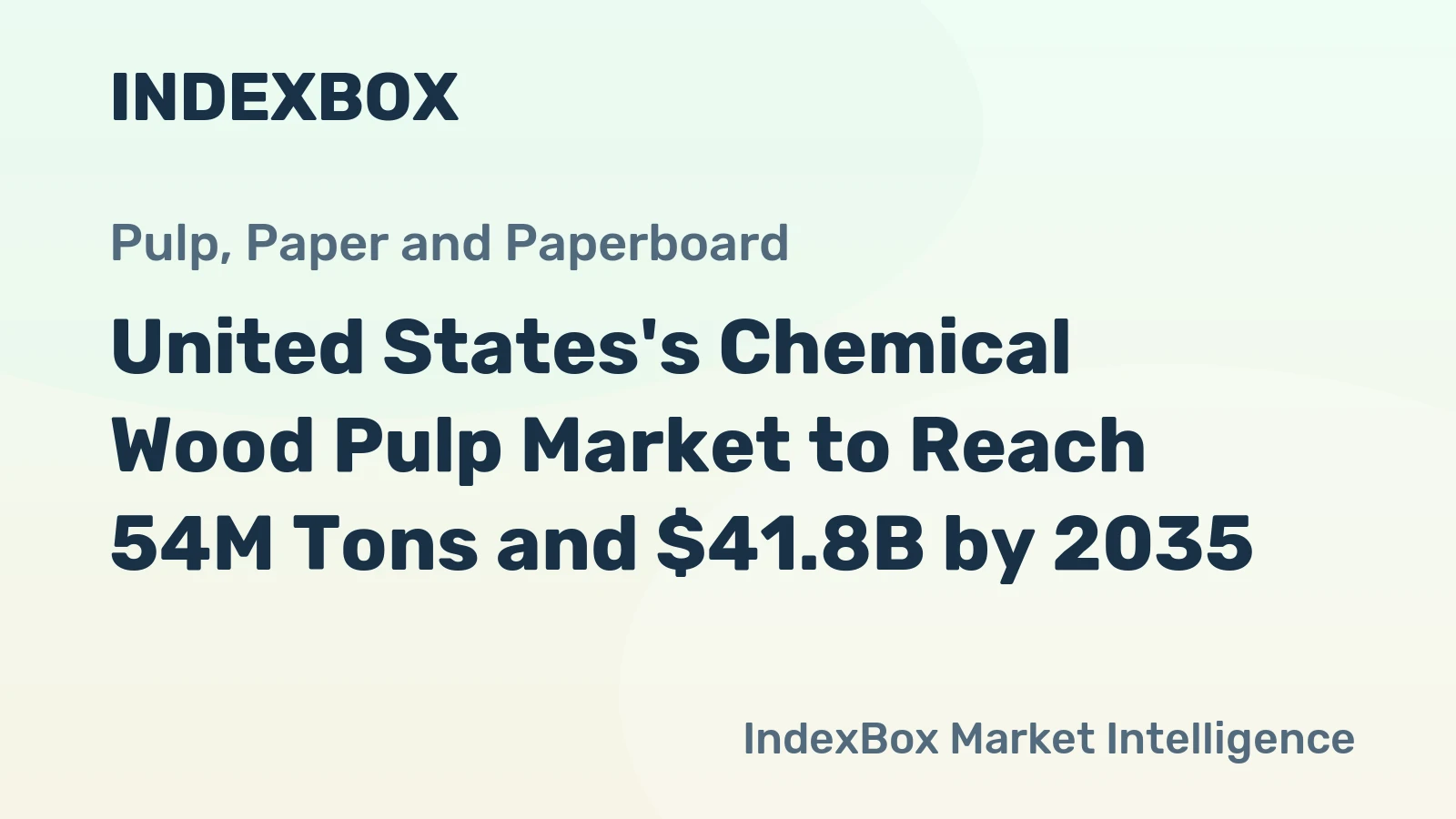 United States's Chemical Wood Pulp Market to Reach 54M Tons and $41.8B by 2035