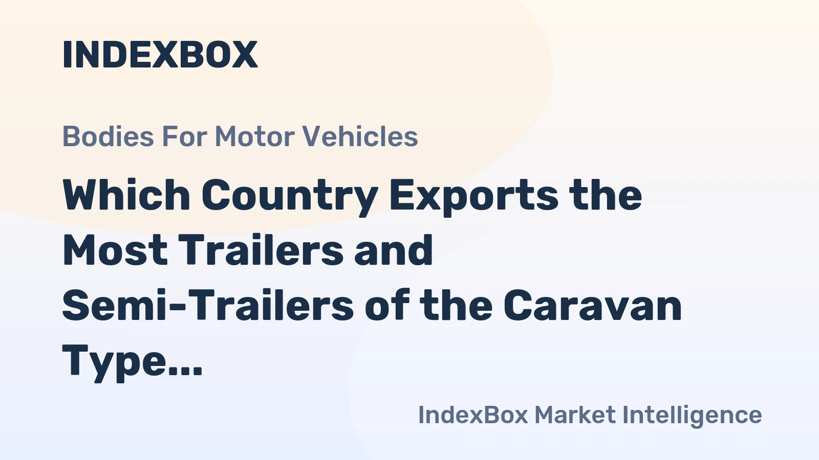 Which Country Exports the Most Trailers and Semi-Trailers of the Caravan Type, for Housing or Camping in the World?