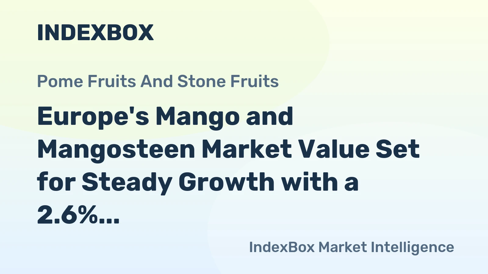 Europe's Mango and Mangosteen Market Value Set for Steady Growth with a 2.6% CAGR Through 2035