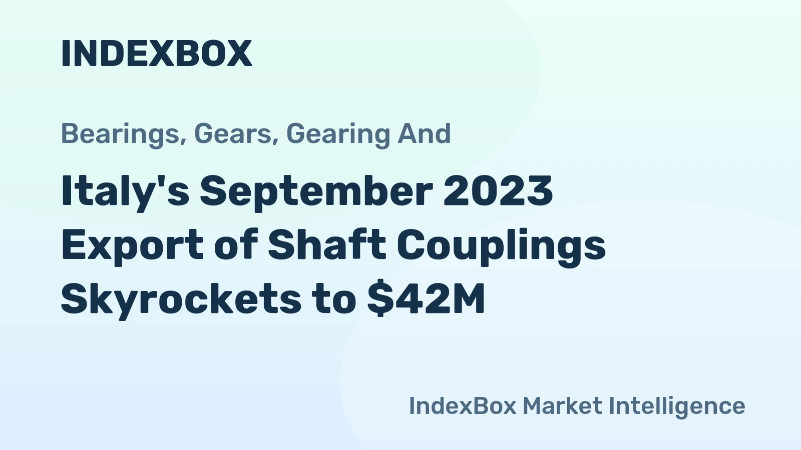 Italy's September 2023 Export of Shaft Couplings Skyrockets to $42M