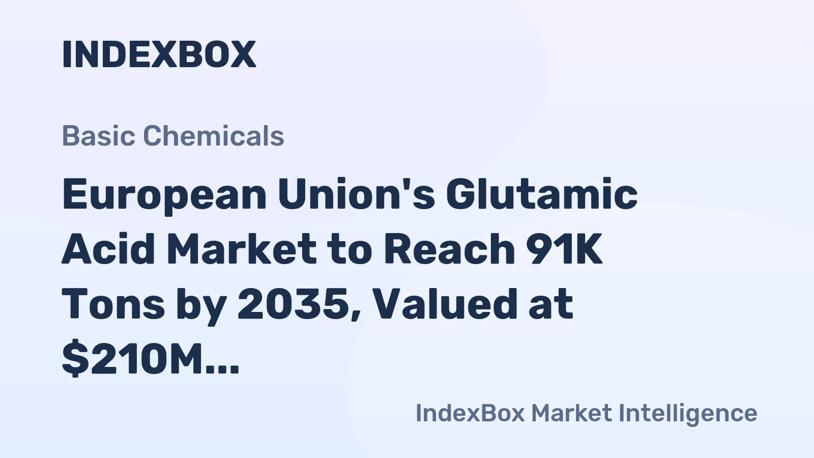 European Union's Glutamic Acid Market to Reach 91K Tons by 2035, Valued at $210M