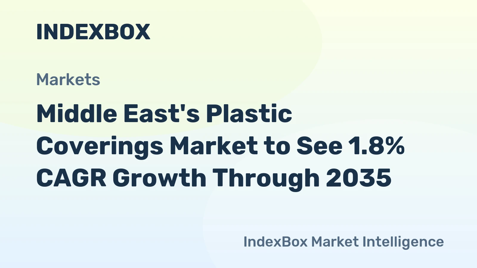 Middle East's Plastic Coverings Market to See 1.8% CAGR Growth Through 2035