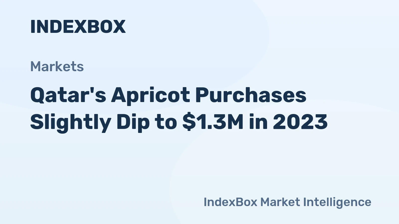 Qatar's Apricot Purchases Slightly Dip to $1.3M in 2023