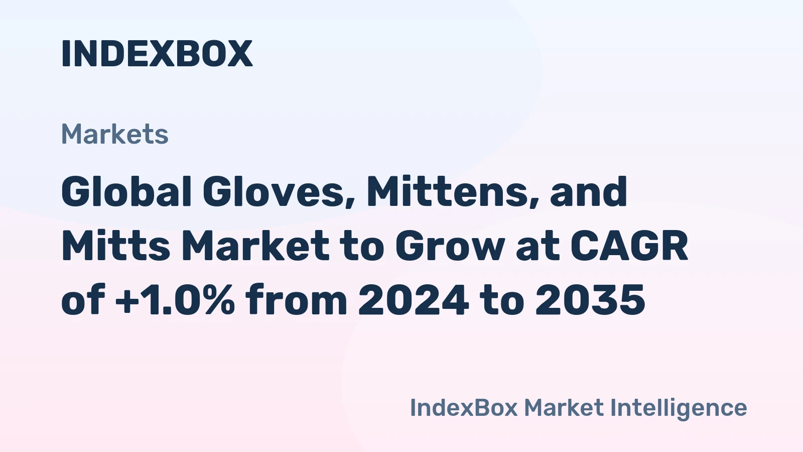 Global Gloves, Mittens, and Mitts Market to Grow at CAGR of +1.0% from 2024 to 2035