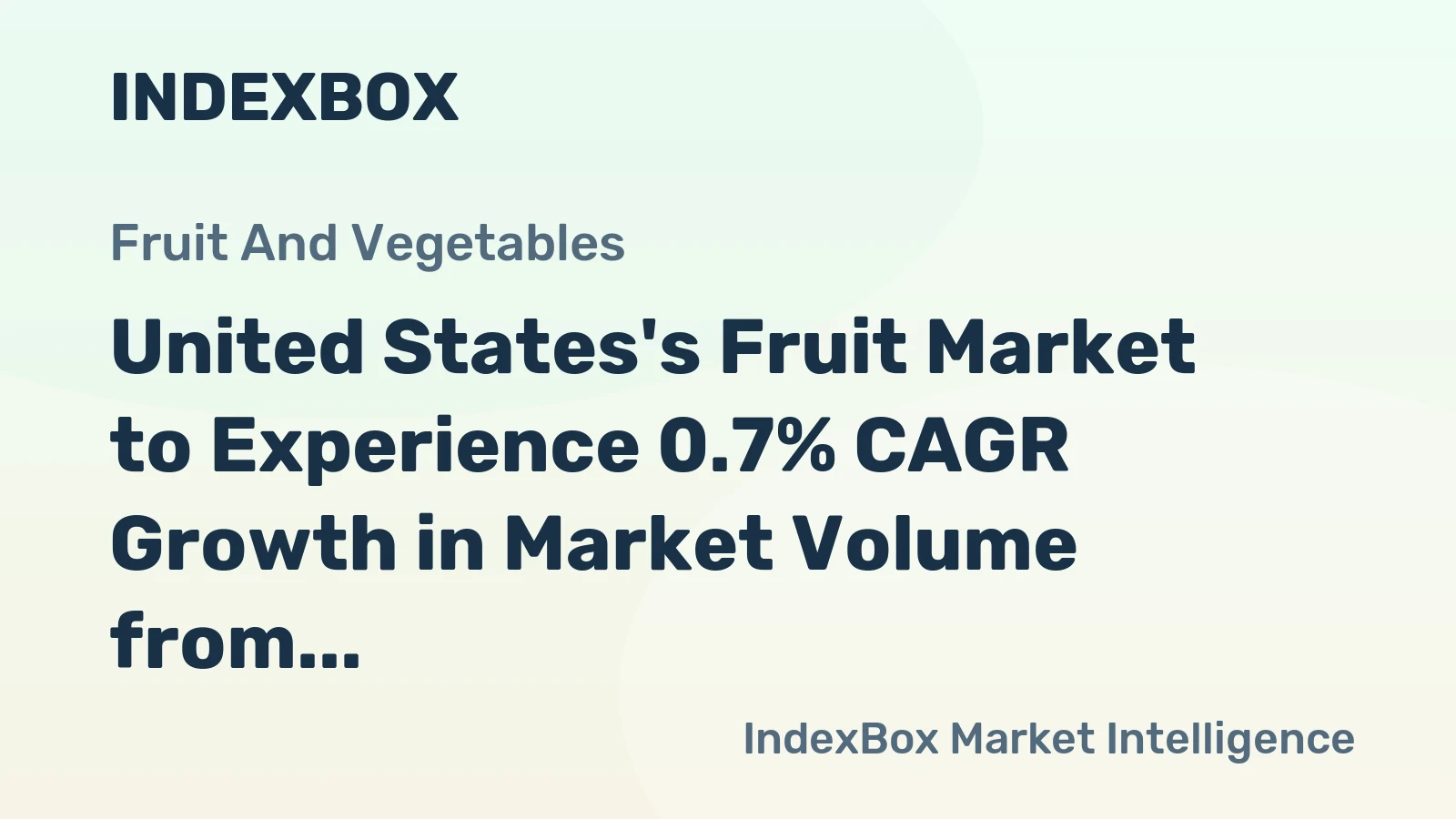 United States's Fruit Market to Experience 0.7% CAGR Growth in Market Volume from 2024 to 2035
