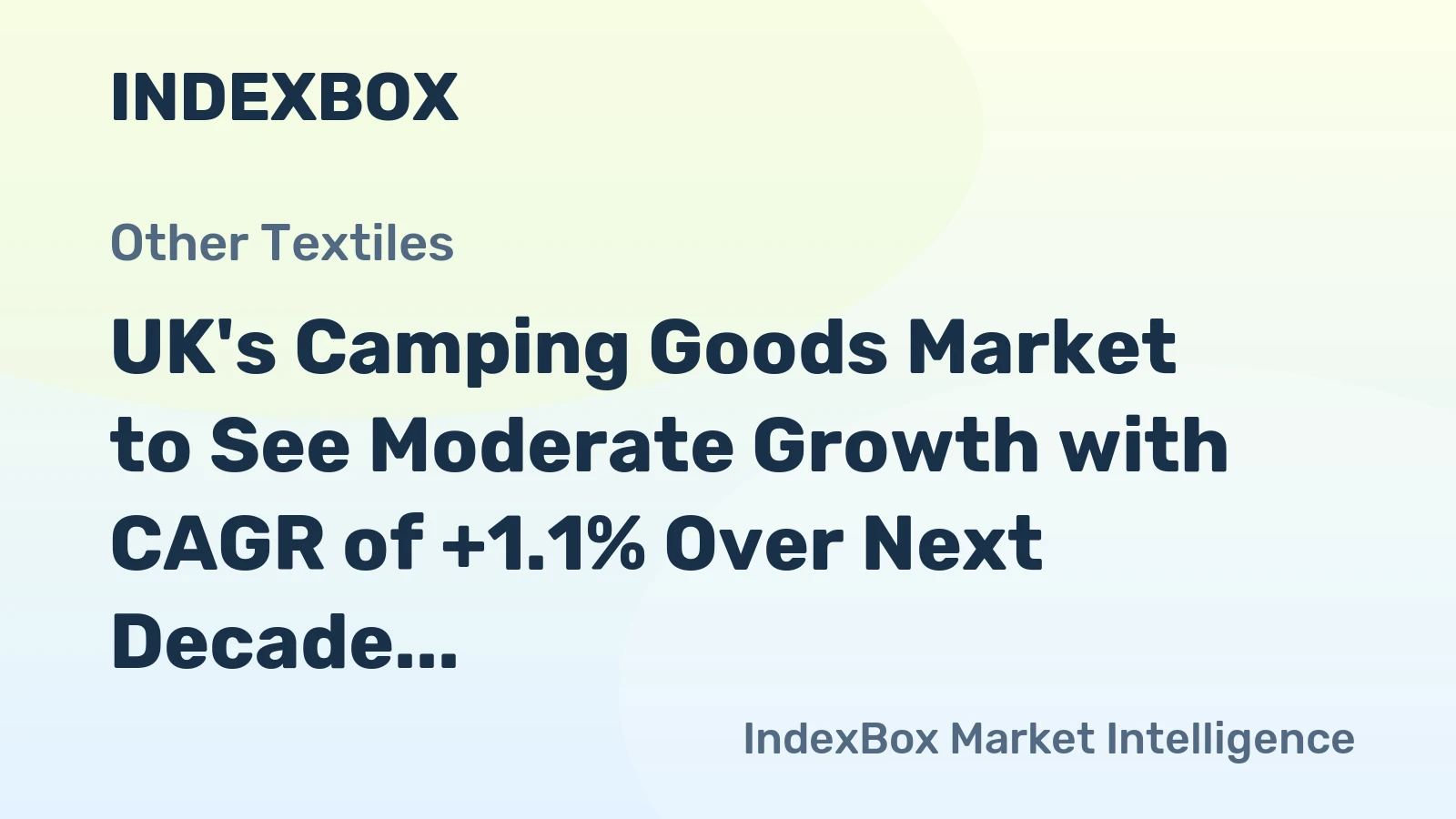 UK's Camping Goods Market to See Moderate Growth with CAGR of +1.1% Over Next Decade