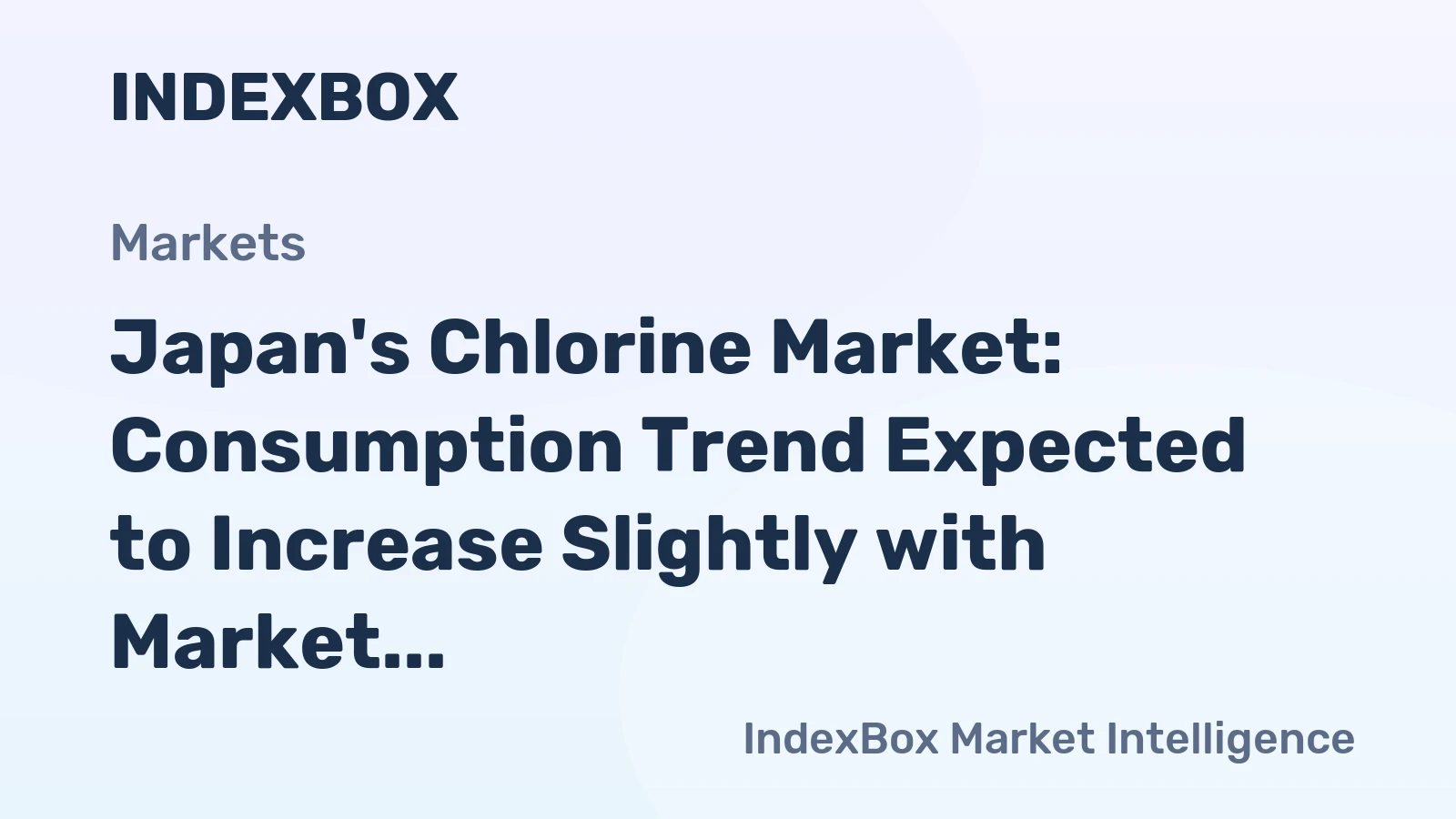 Japan's Chlorine Market: Consumption Trend Expected to Increase Slightly with Market Volume Reaching 744K Tons and Value at $10.3B by 2035