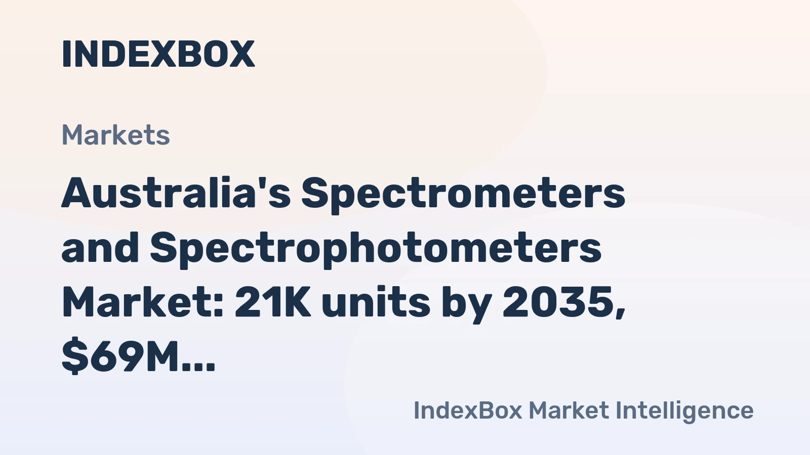 Australia's Spectrometers and Spectrophotometers Market: 21K units by 2035, $69M value