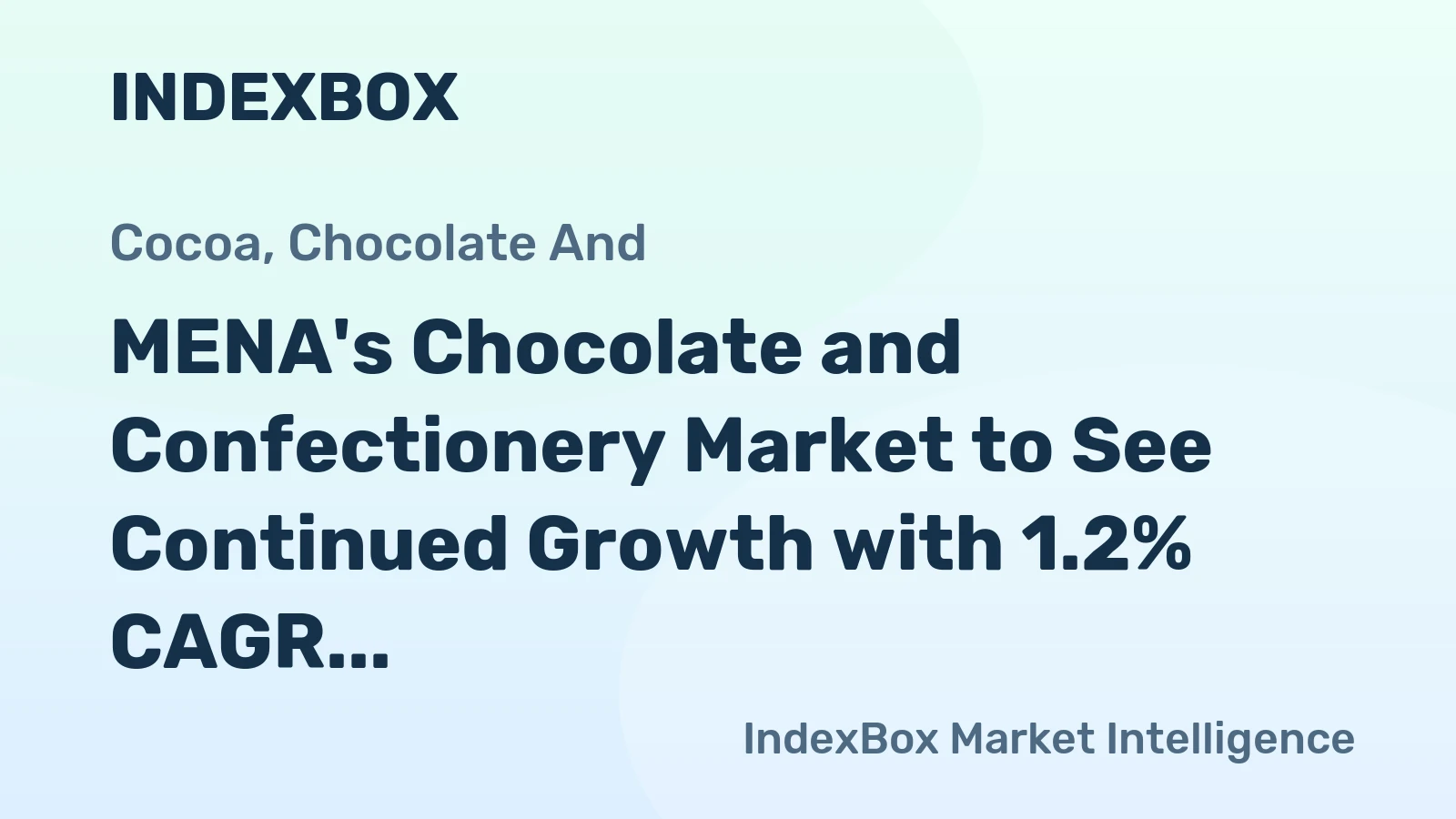 MENA's Chocolate and Confectionery Market to See Continued Growth with 1.2% CAGR over Next Decade