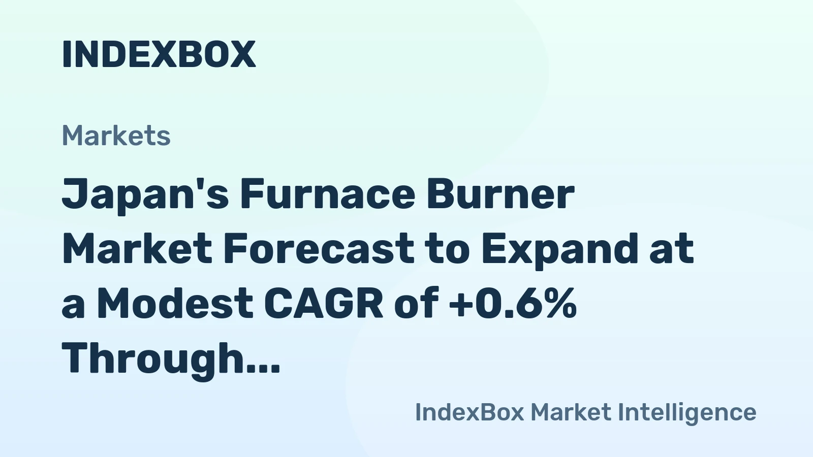 Japan's Furnace Burner Market Forecast to Expand at a Modest CAGR of +0.6% Through 2035