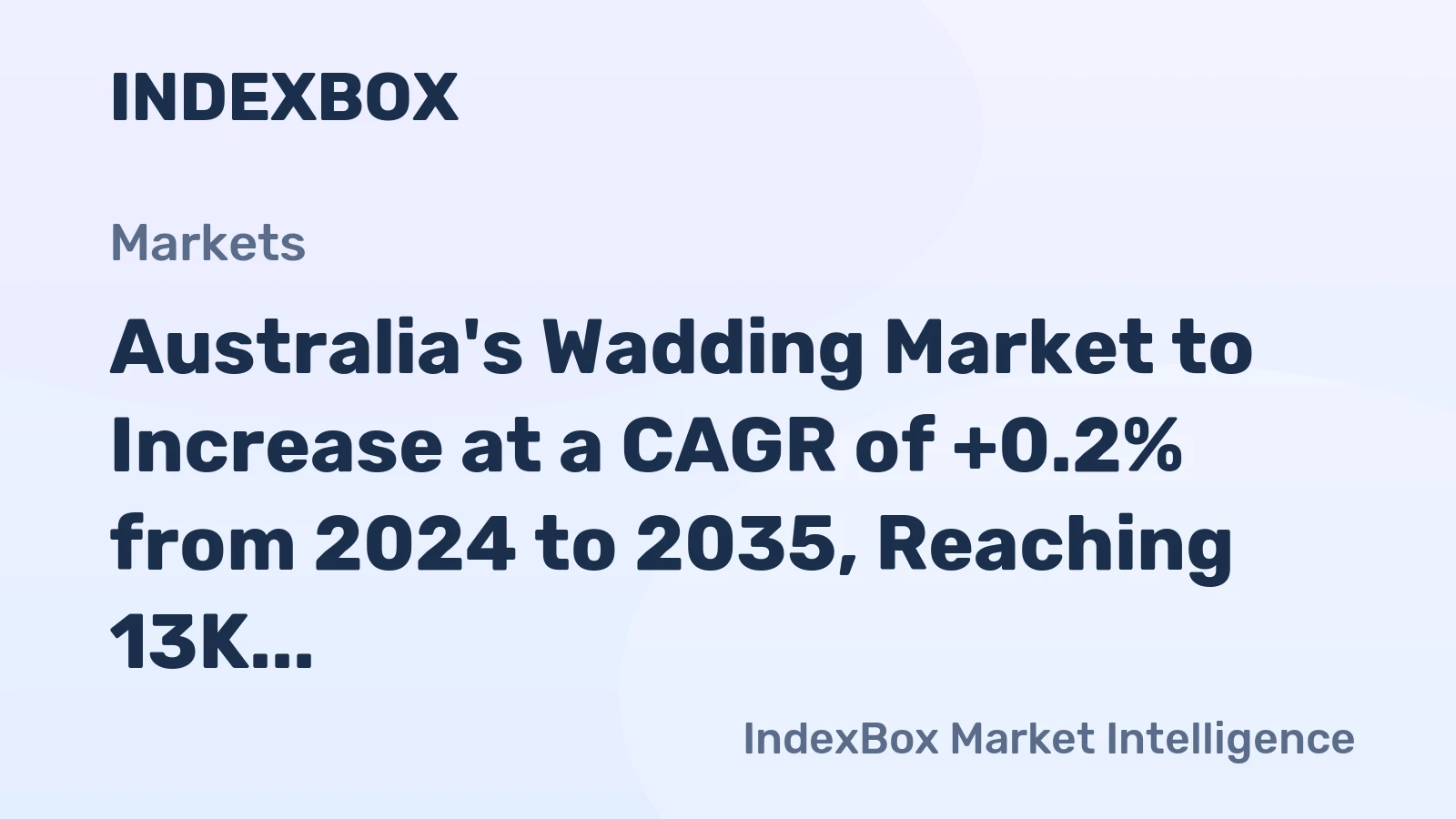 Australia's Wadding Market to Increase at a CAGR of +0.2% from 2024 to 2035, Reaching 13K Tons