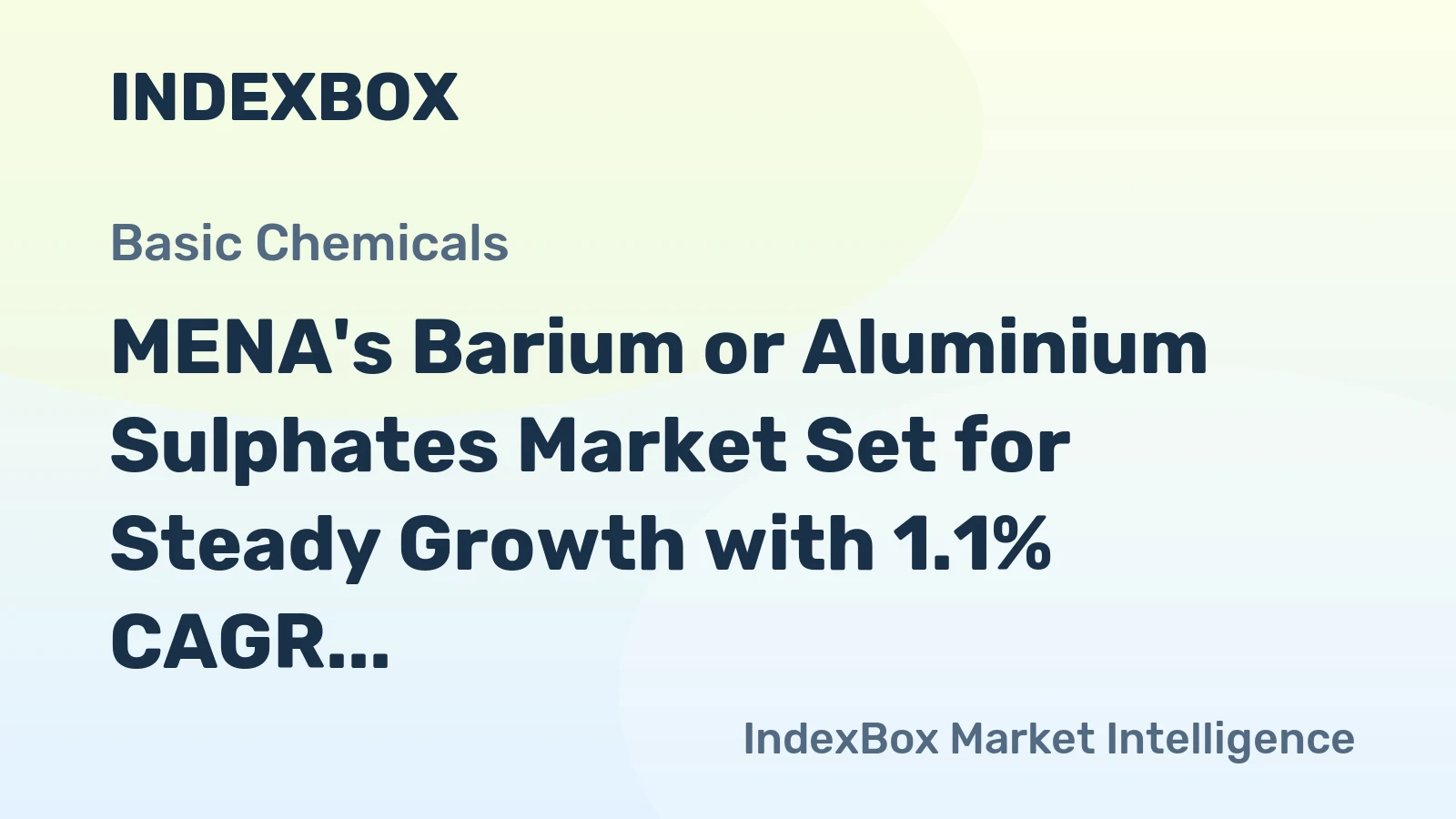MENA's Barium or Aluminium Sulphates Market Set for Steady Growth with 1.1% CAGR Through 2035