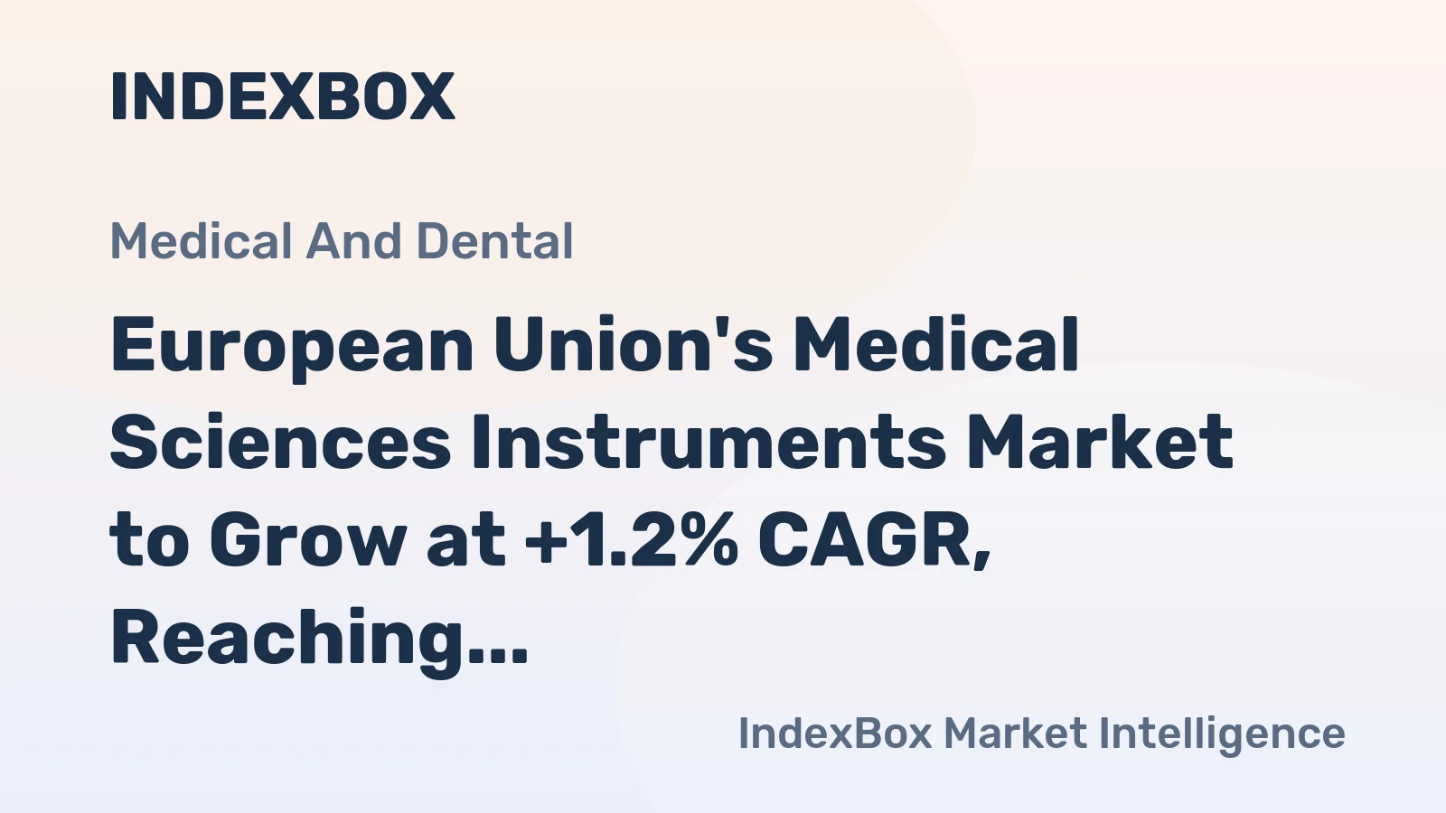 European Union's Medical Sciences Instruments Market to Grow at +1.2% CAGR, Reaching 297K tons by 2035