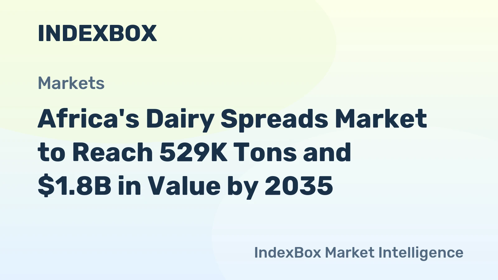 Africa's Dairy Spreads Market to Reach 529K Tons and $1.8B in Value by 2035