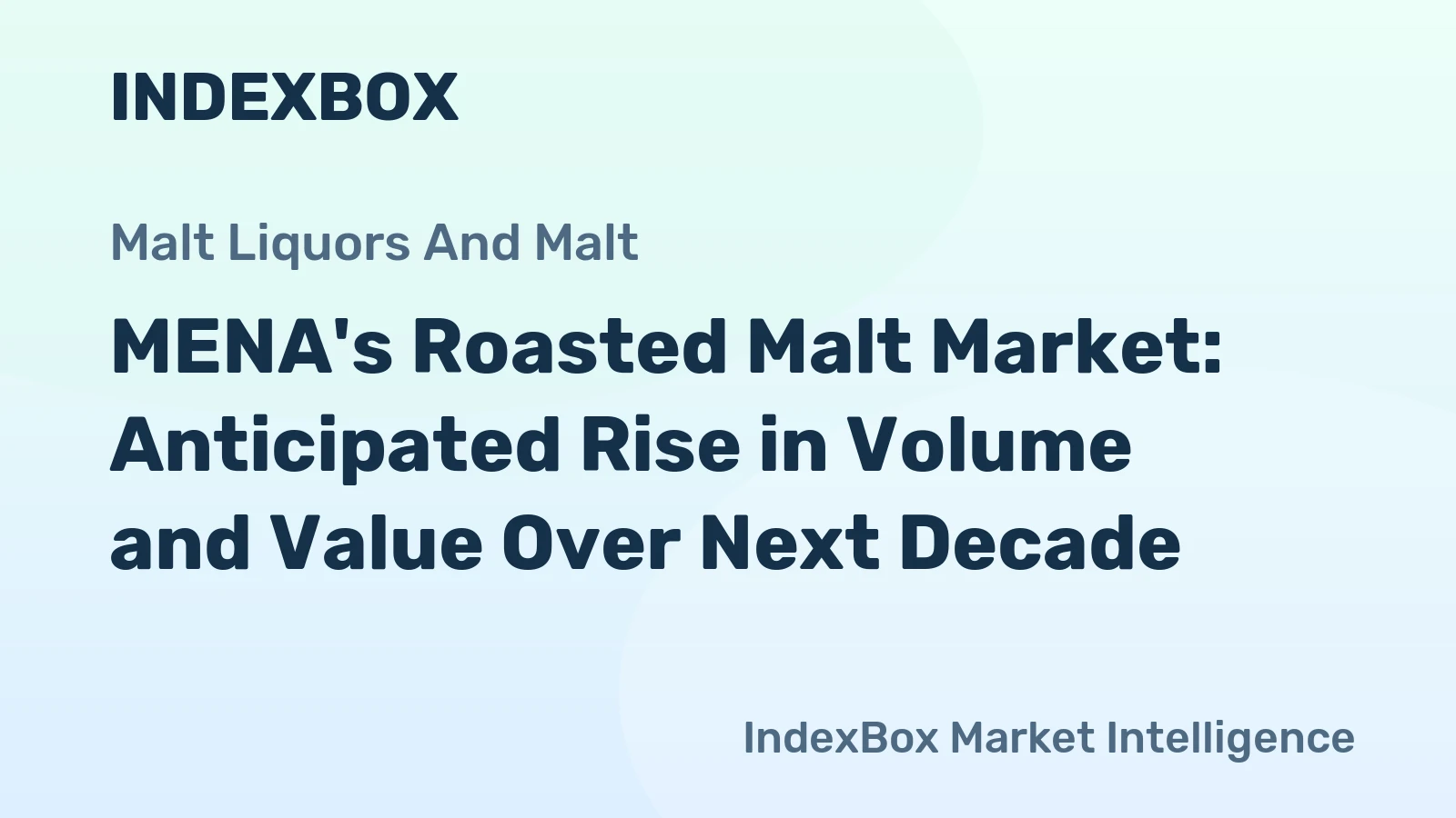 MENA's Roasted Malt Market: Anticipated Rise in Volume and Value Over Next Decade