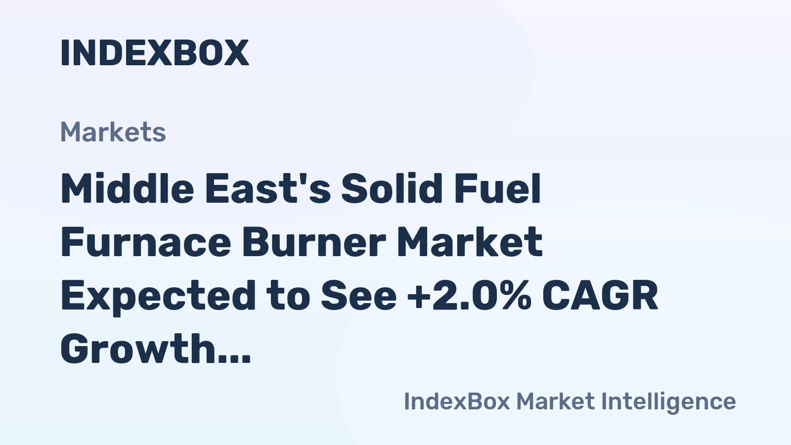 Middle East's Solid Fuel Furnace Burner Market Expected to See +2.0% CAGR Growth Over the Next Decade