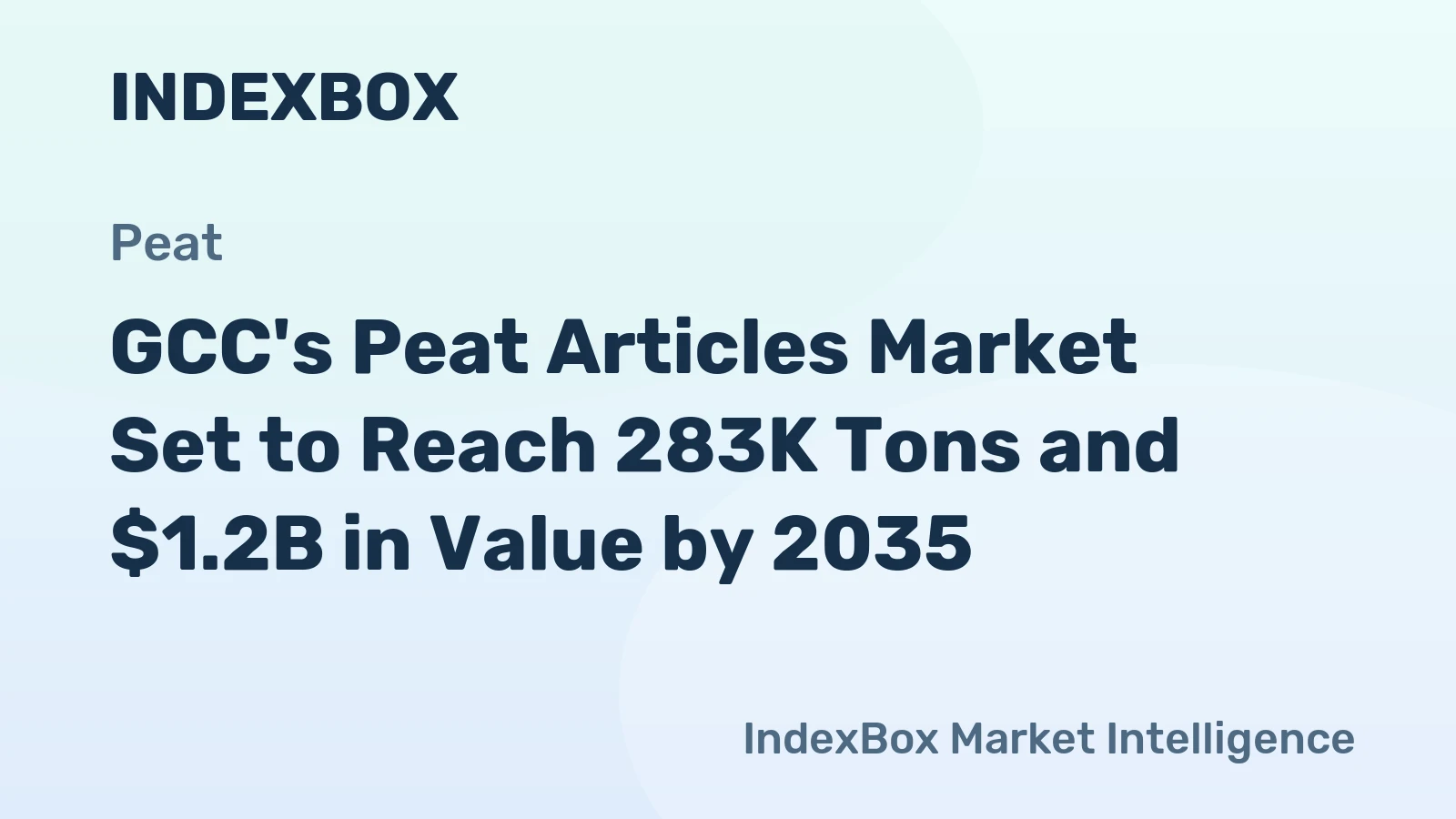 GCC's Peat Articles Market Set to Reach 283K Tons and $1.2B in Value by 2035