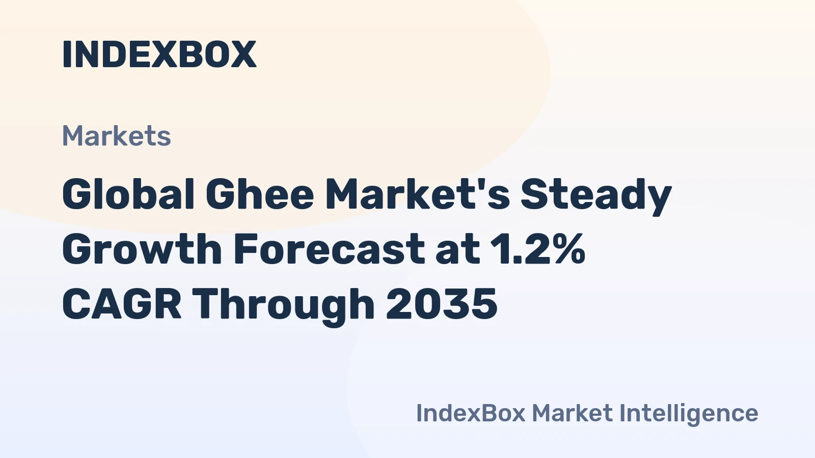 Global Ghee Market's Steady Growth Forecast at 1.2% CAGR Through 2035