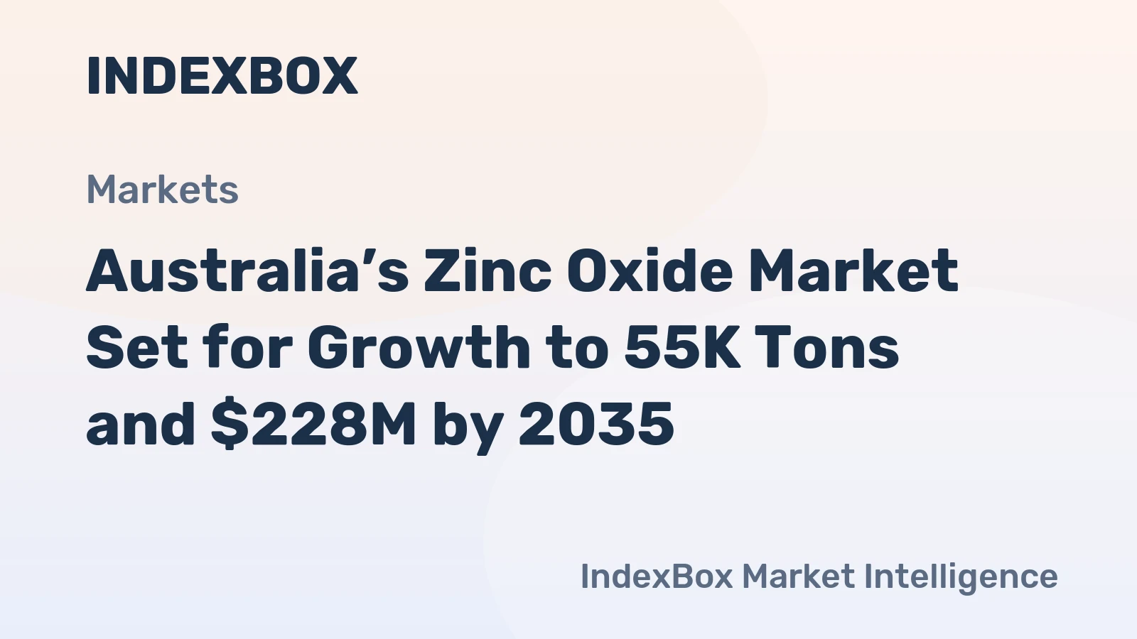 Australia’s Zinc Oxide Market Set for Growth to 55K Tons and $228M by 2035