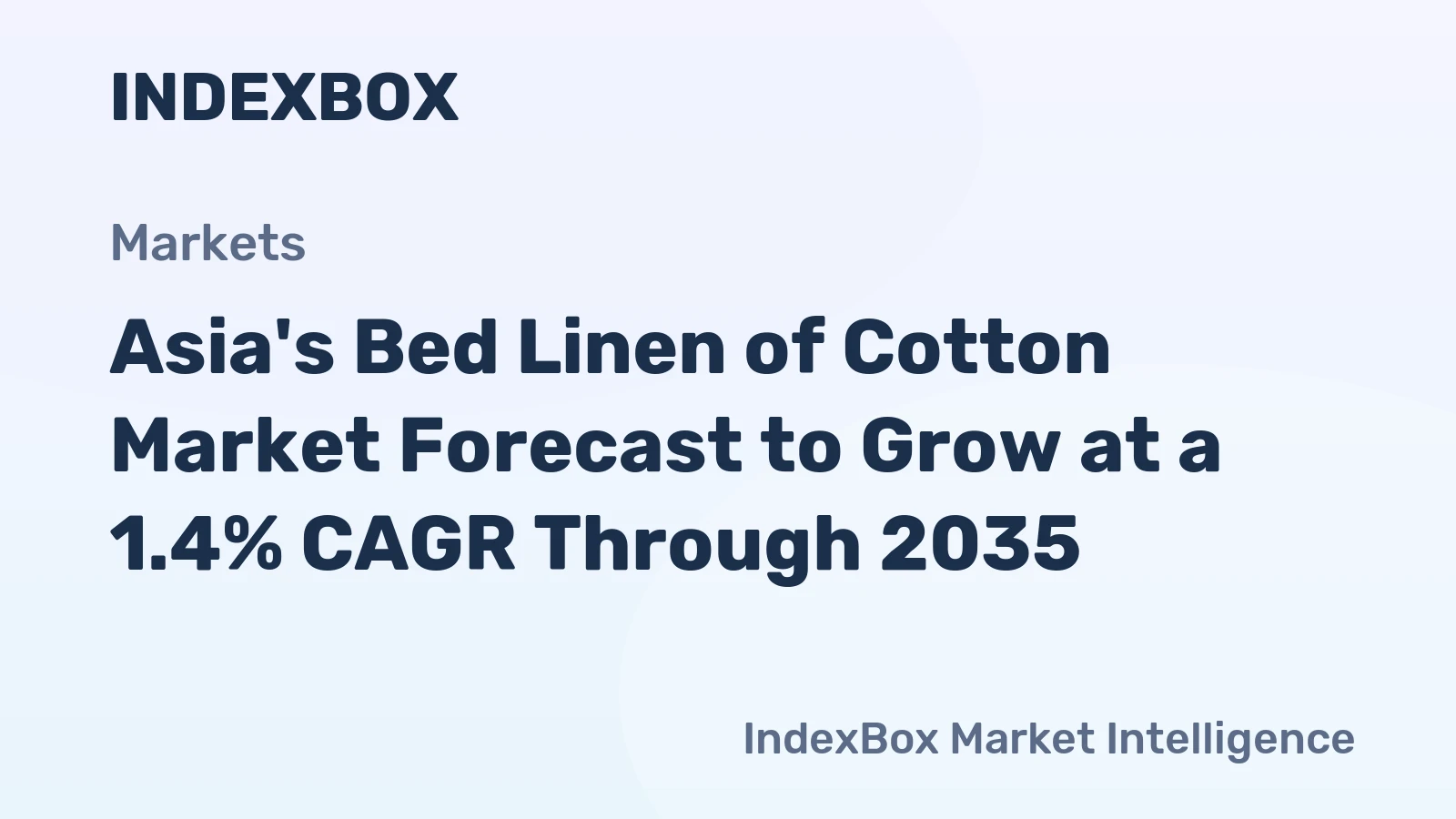 Asia's Bed Linen of Cotton Market Forecast to Grow at a 1.4% CAGR Through 2035