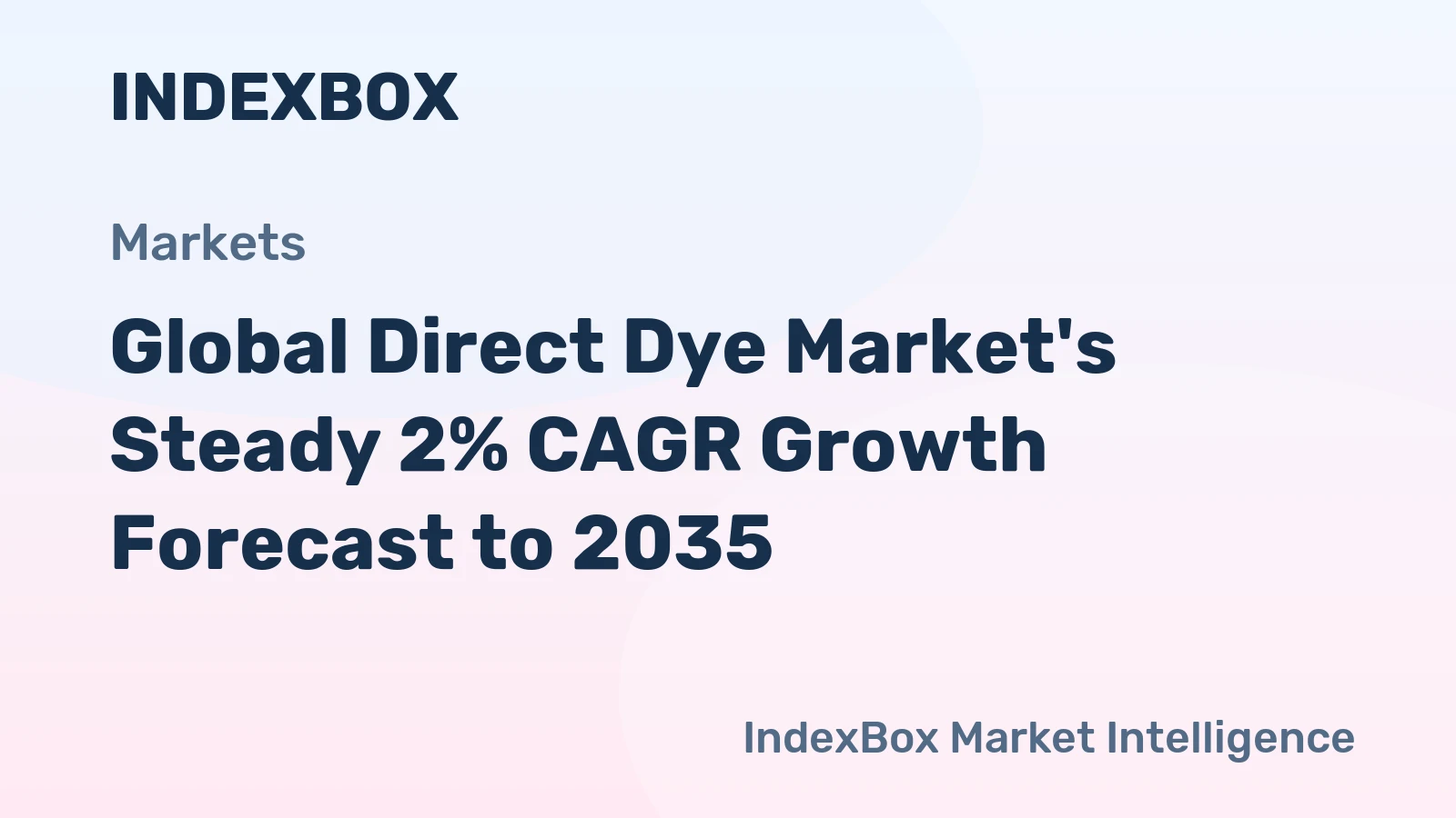 Global Direct Dye Market's Steady 2% CAGR Growth Forecast to 2035