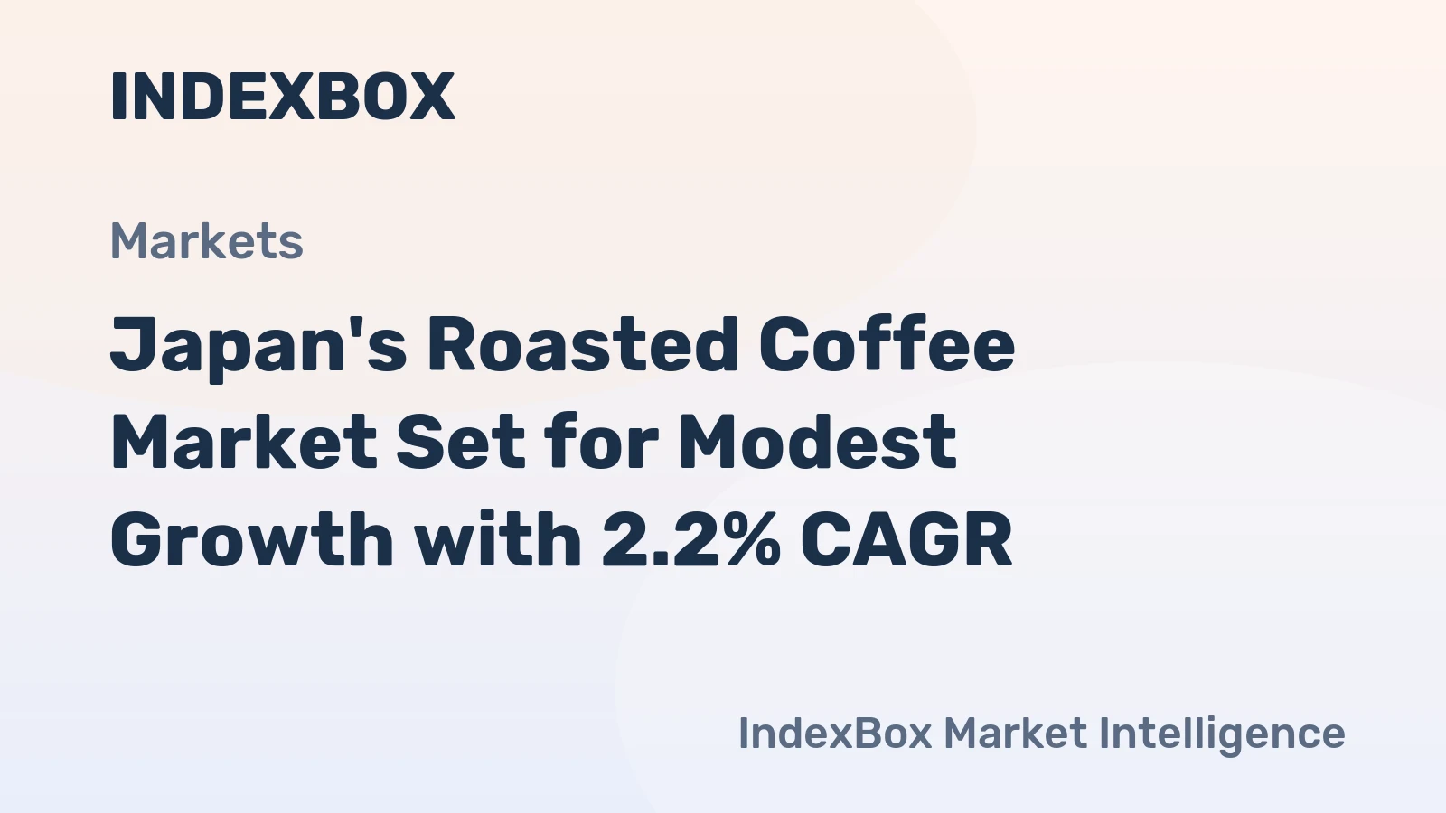 Japan's Roasted Coffee Market Set for Modest Growth with 2.2% CAGR