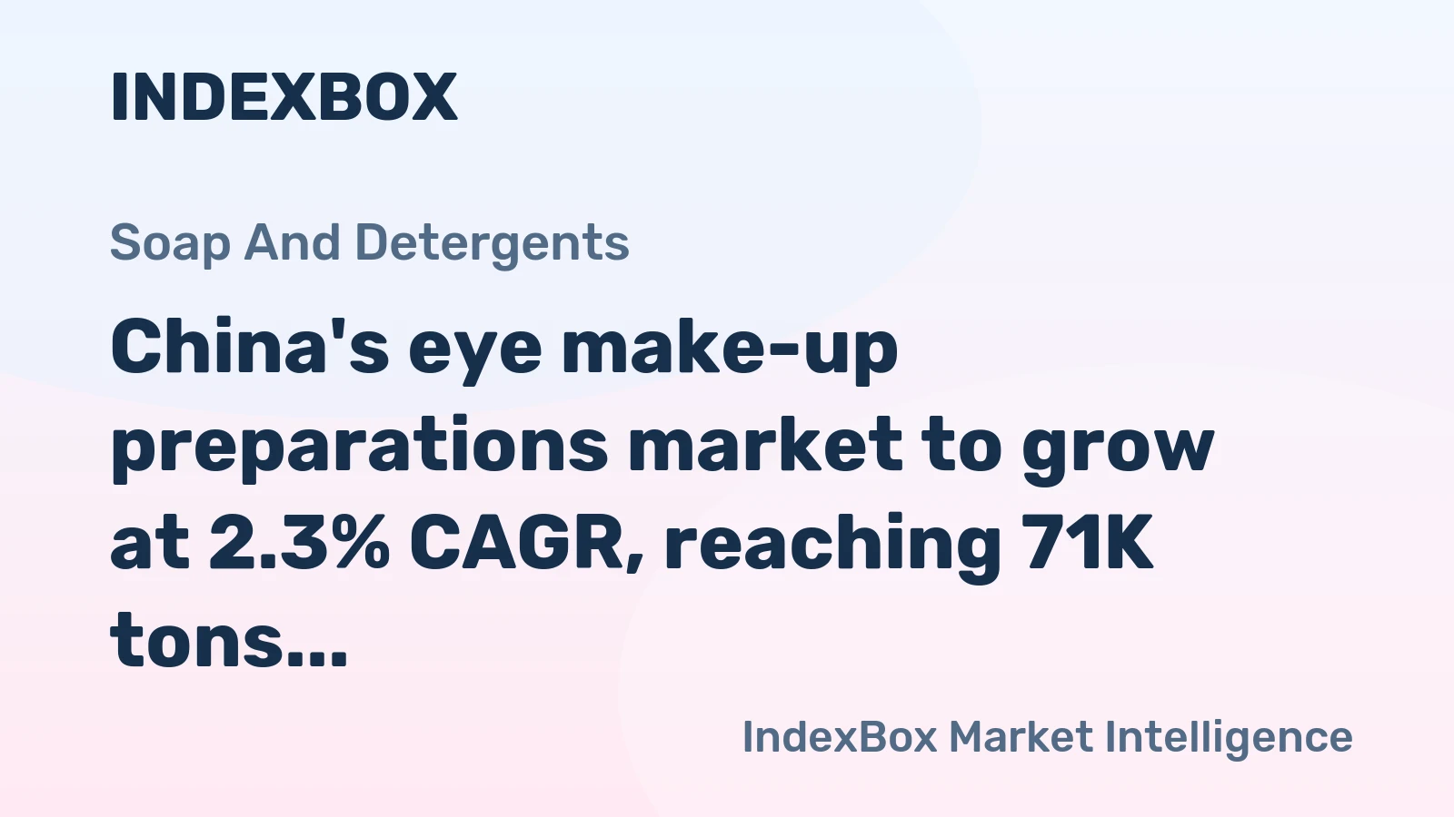 China's eye make-up preparations market to grow at 2.3% CAGR, reaching 71K tons by 2035, driven by sustained demand.