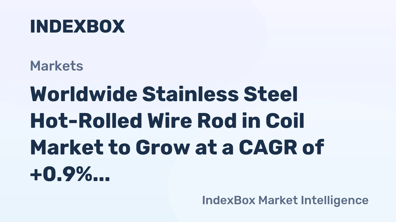Worldwide Stainless Steel Hot-Rolled Wire Rod in Coil Market to Grow at a CAGR of +0.9% from 2024 to 2035