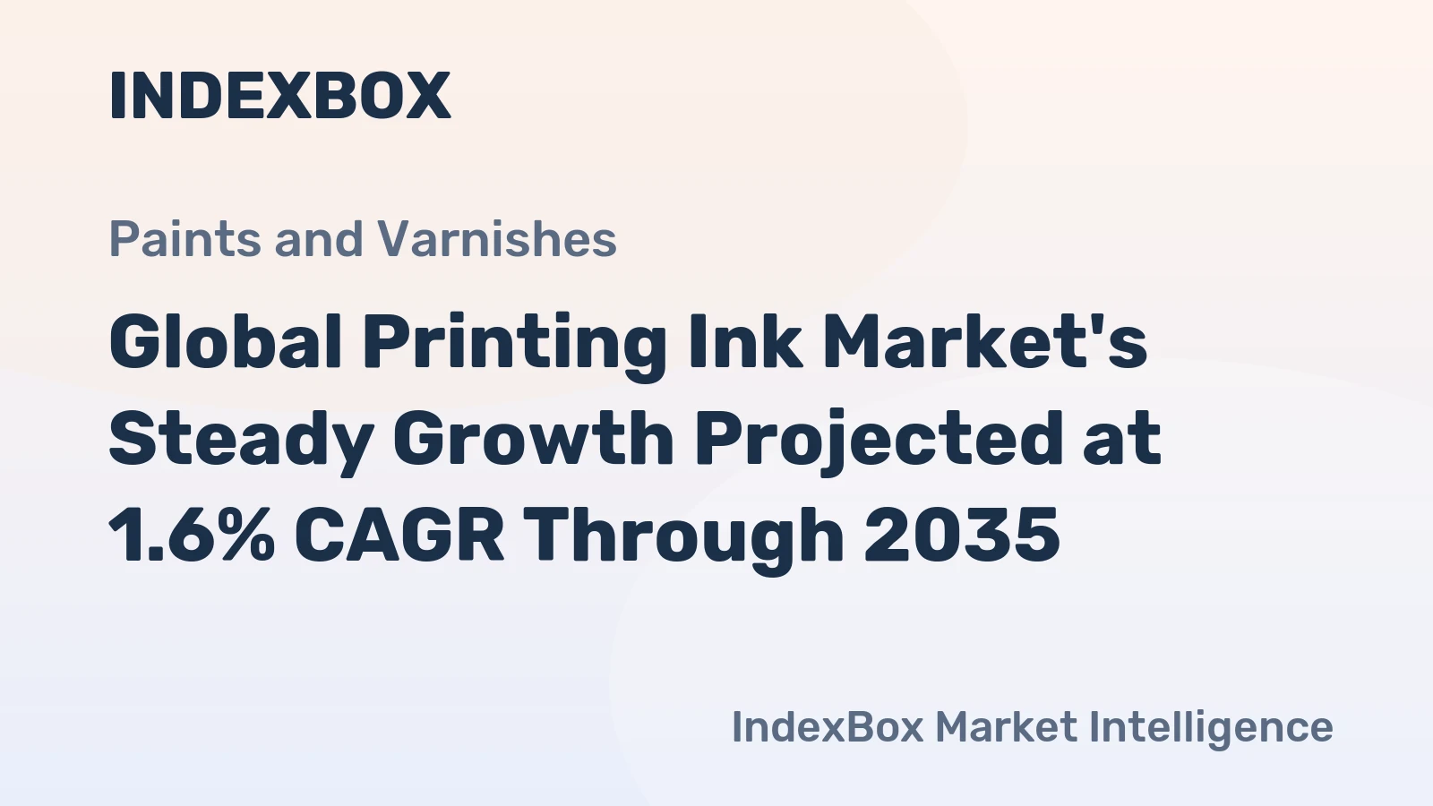 Global Printing Ink Market's Steady Growth Projected at 1.6% CAGR Through 2035