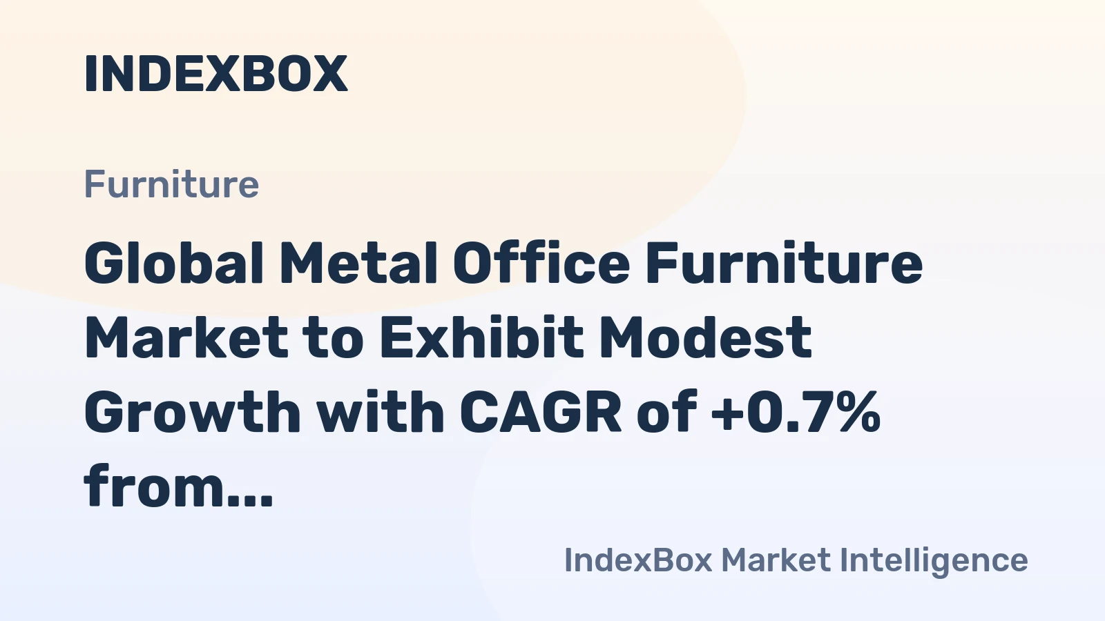 Global Metal Office Furniture Market to Exhibit Modest Growth with CAGR of +0.7% from 2024 to 2035