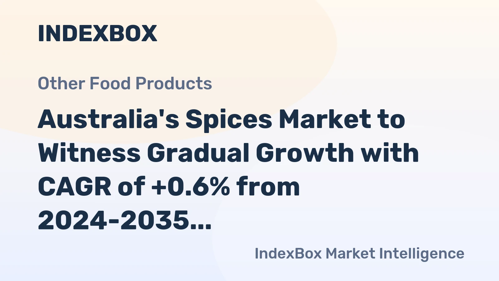 Australia's Spices Market to Witness Gradual Growth with CAGR of +0.6% from 2024-2035