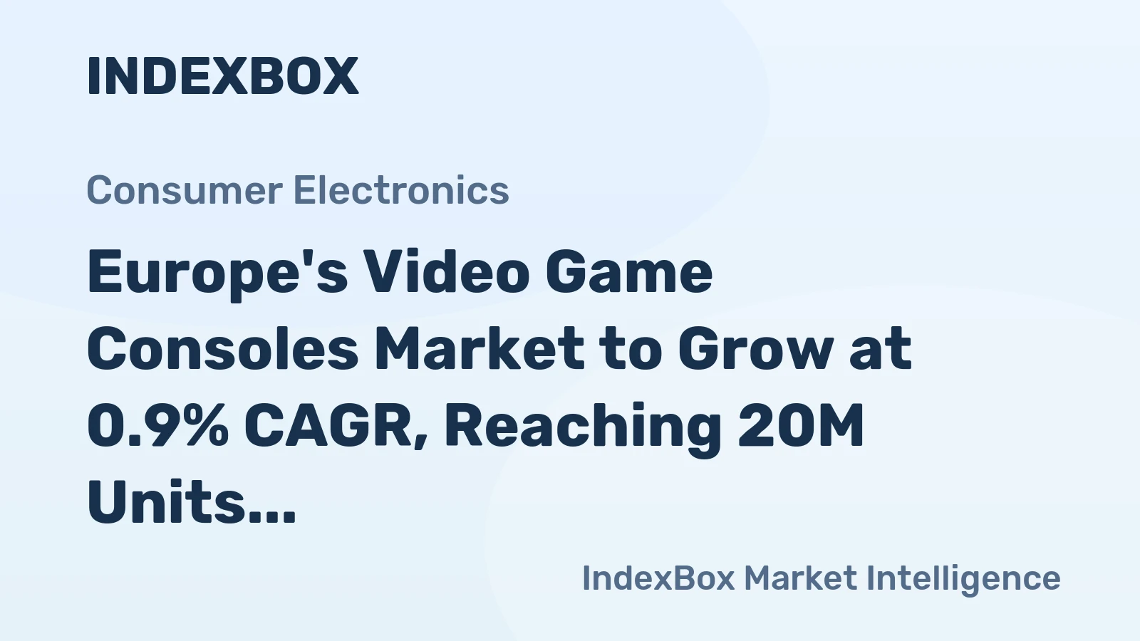 Europe's Video Game Consoles Market to Grow at 0.9% CAGR, Reaching 20M Units by 2035