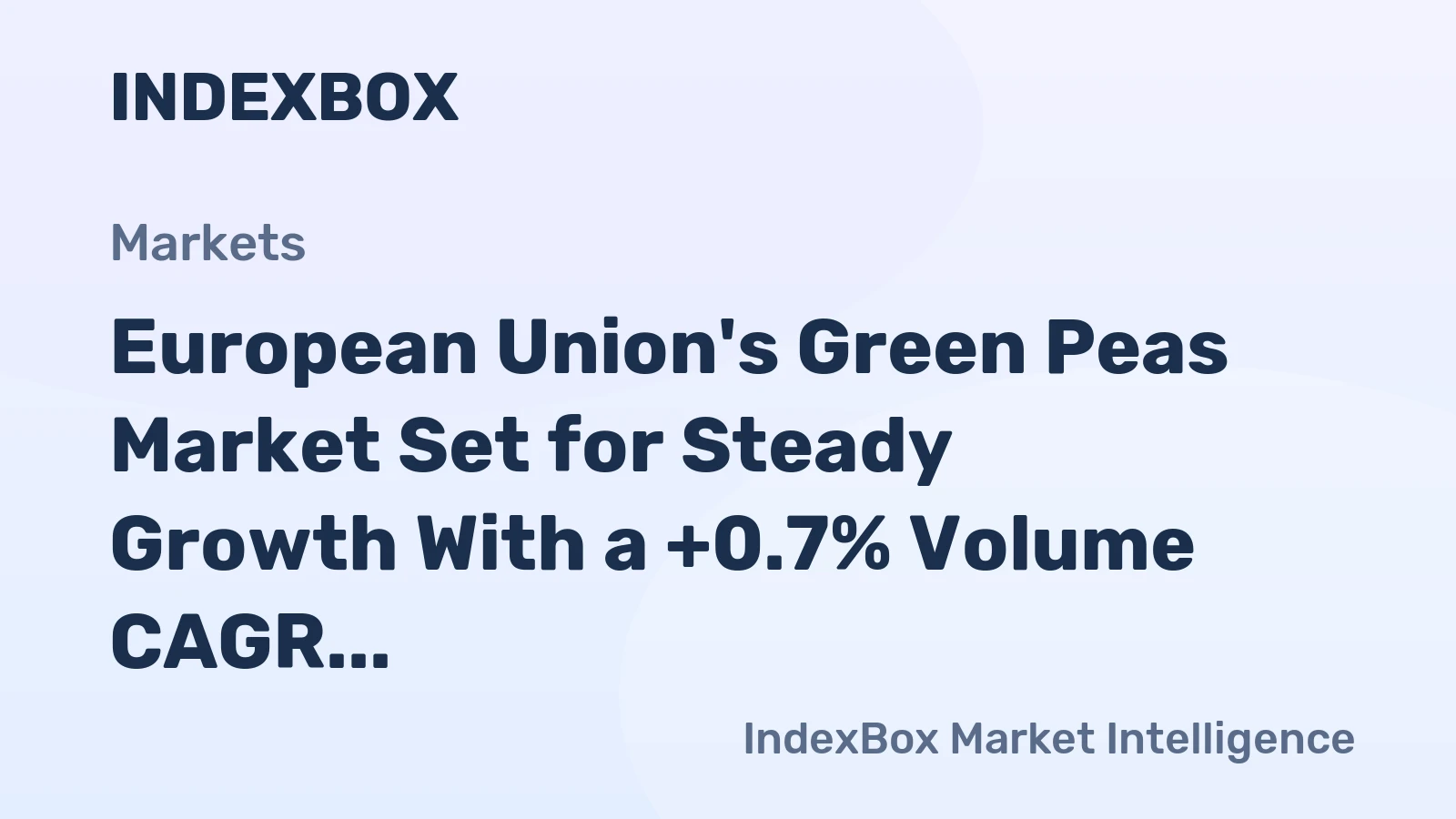 European Union's Green Peas Market Set for Steady Growth With a +0.7% Volume CAGR Through 2035