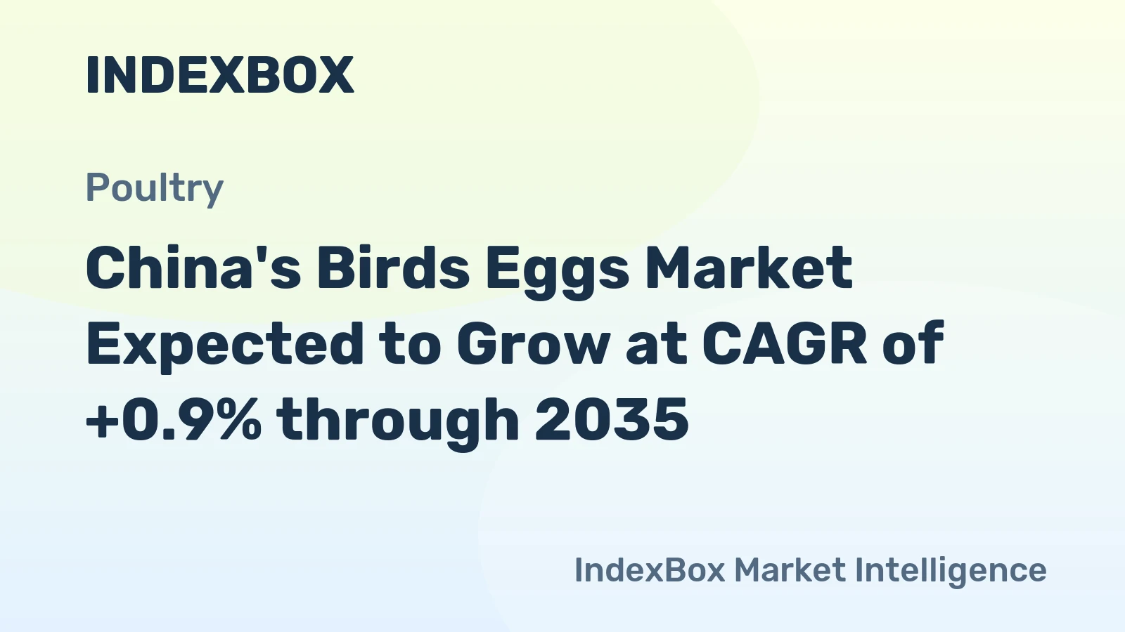 China's Birds Eggs Market Expected to Grow at CAGR of +0.9% through 2035