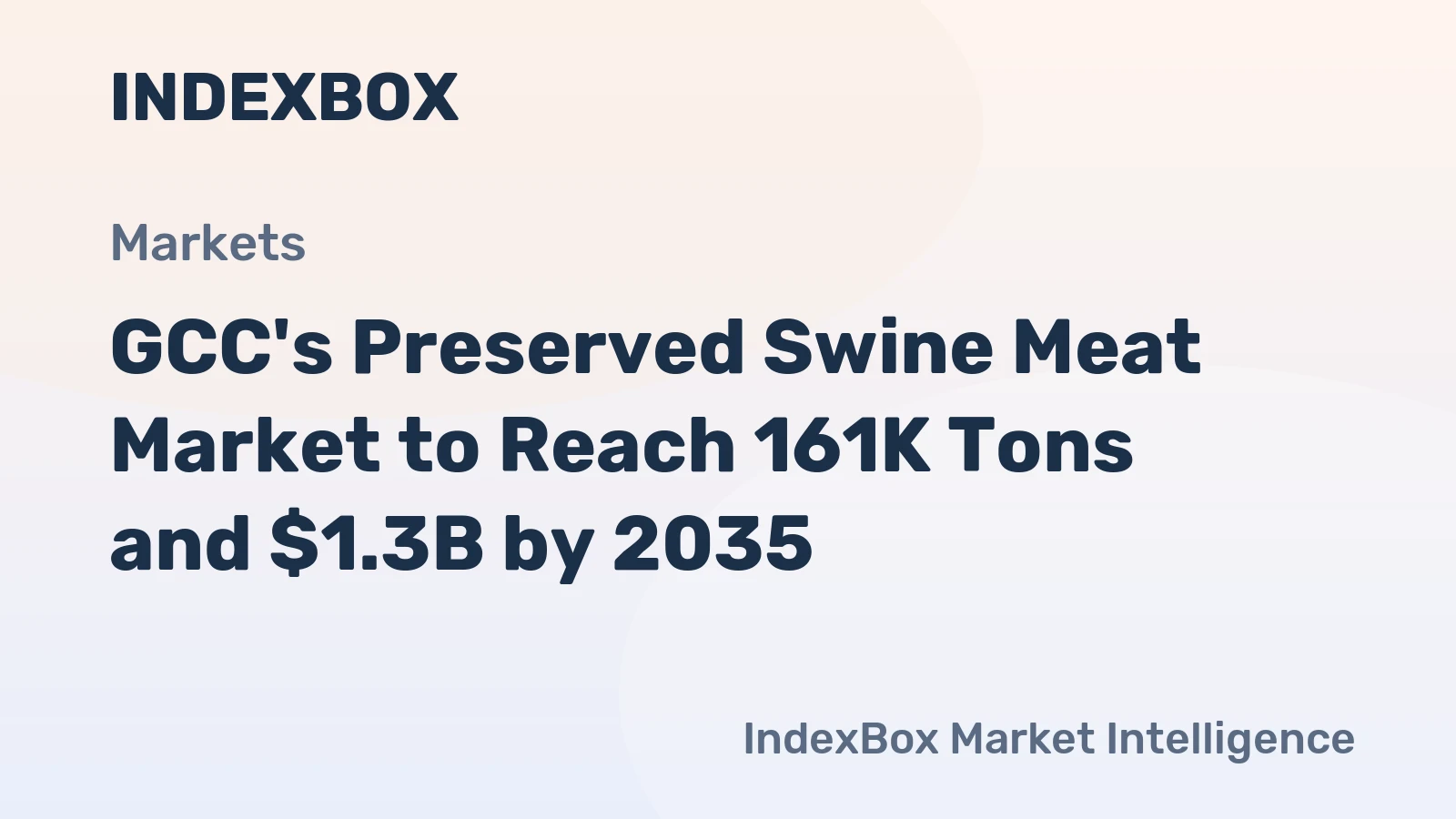 GCC's Preserved Swine Meat Market to Reach 161K Tons and $1.3B by 2035