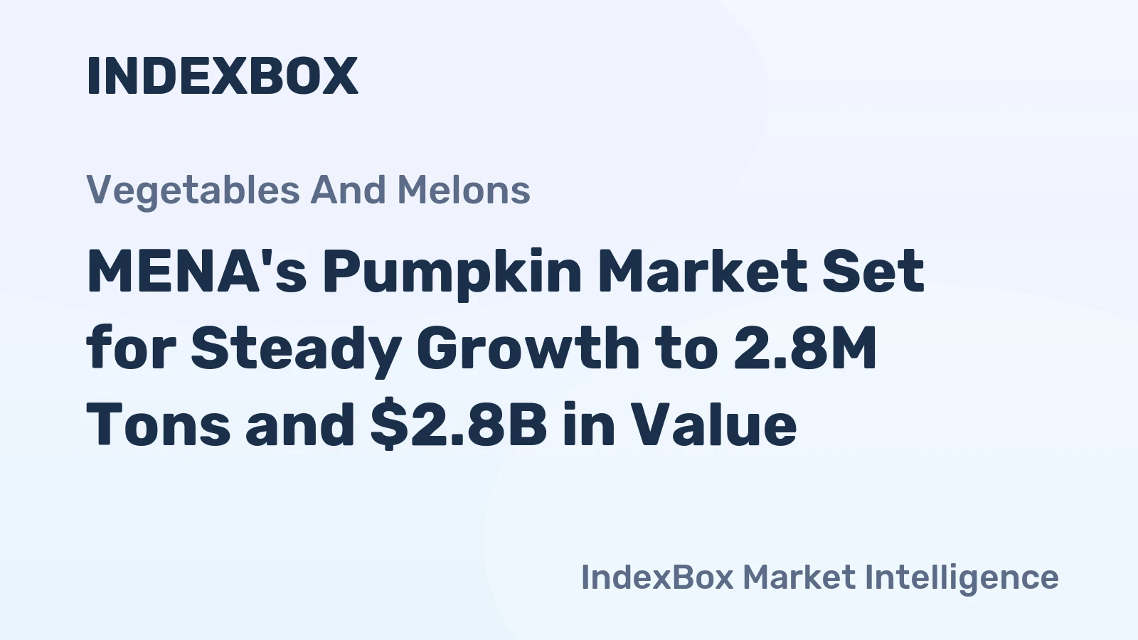 MENA's Pumpkin Market Set for Steady Growth to 2.8M Tons and $2.8B in Value