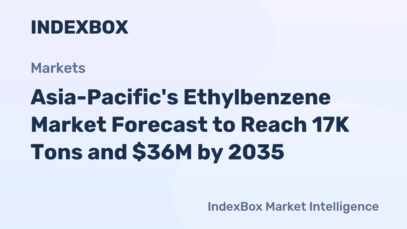Asia-Pacific's Ethylbenzene Market Forecast to Reach 17K Tons and $36M by 2035