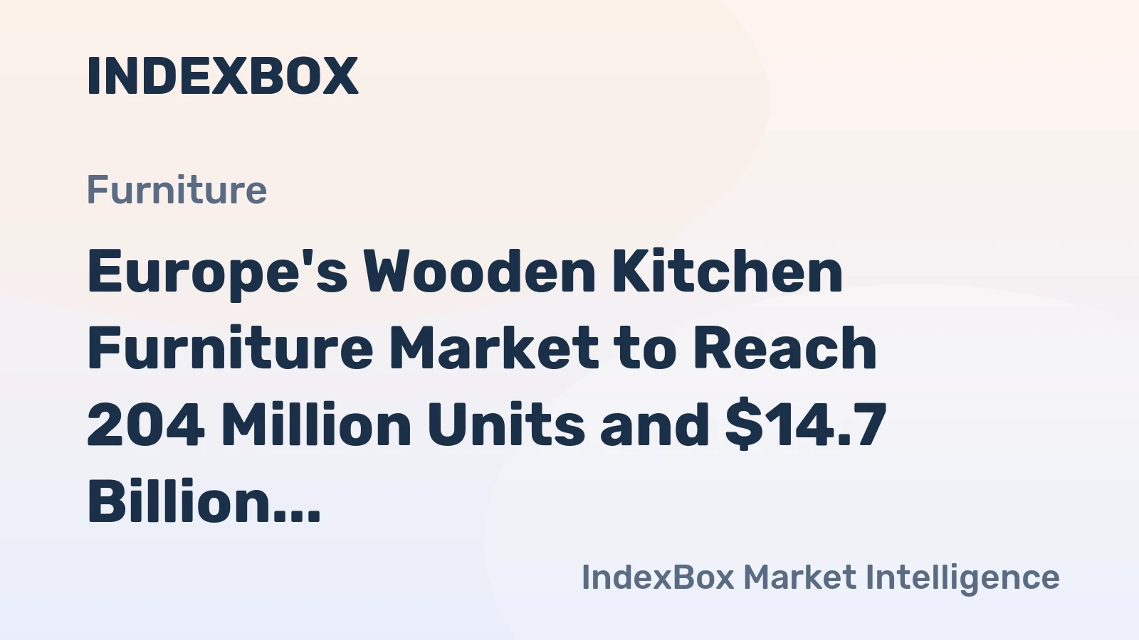 Europe's Wooden Kitchen Furniture Market to Reach 204 Million Units and $14.7 Billion by 2035