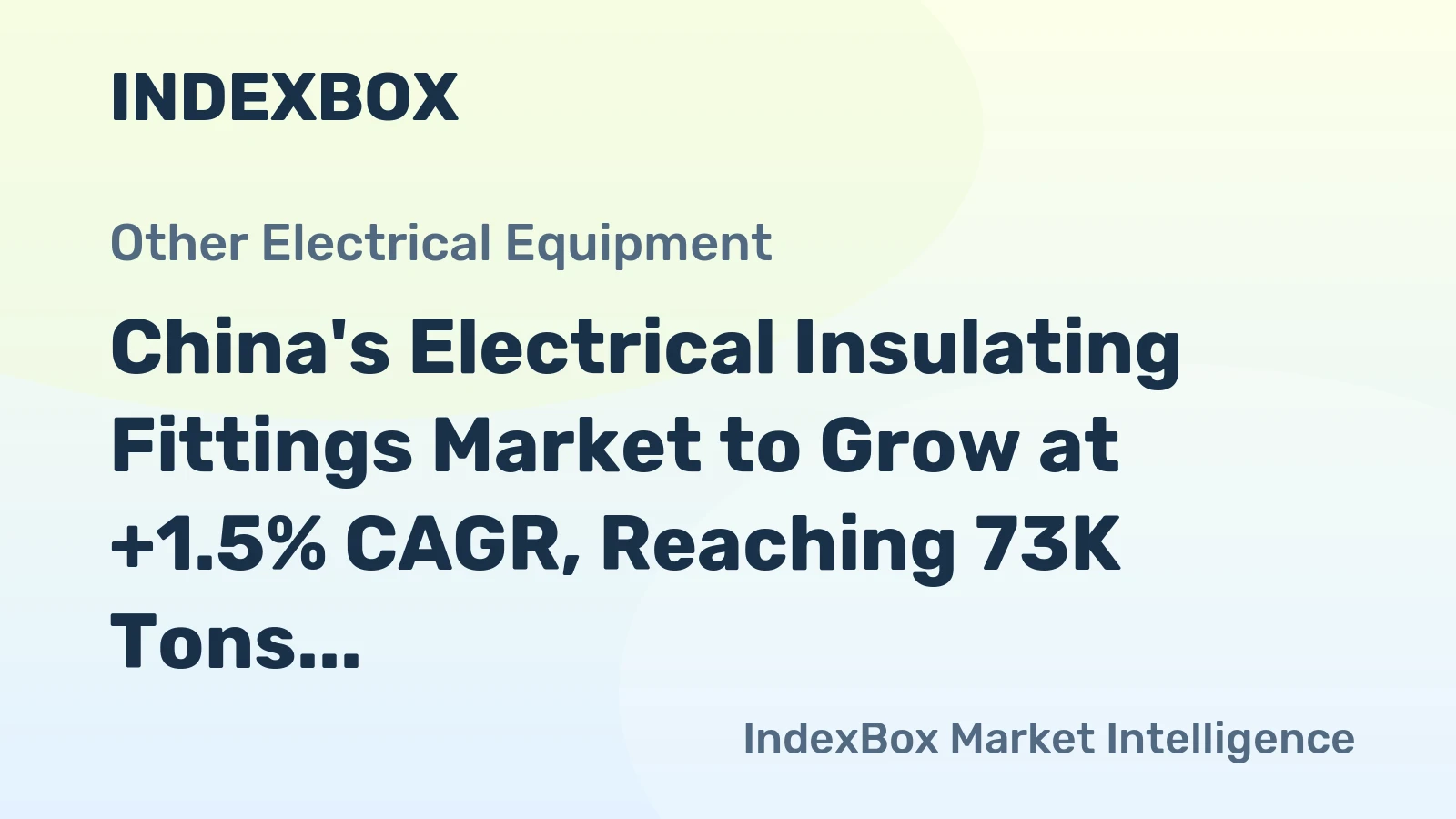 China's Electrical Insulating Fittings Market to Grow at +1.5% CAGR, Reaching 73K Tons by 2035