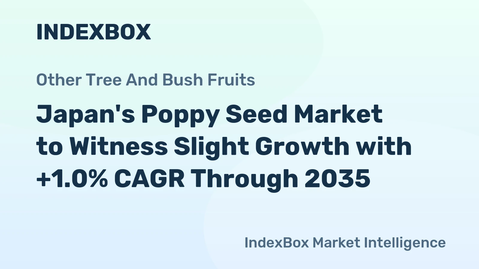 Japan's Poppy Seed Market to Witness Slight Growth with +1.0% CAGR Through 2035