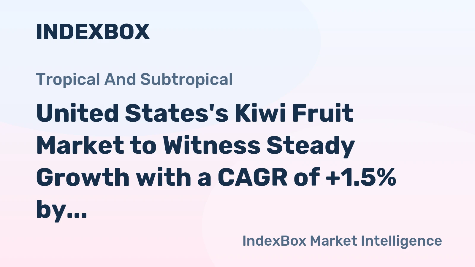 United States's Kiwi Fruit Market to Witness Steady Growth with a CAGR of +1.5% by 2035