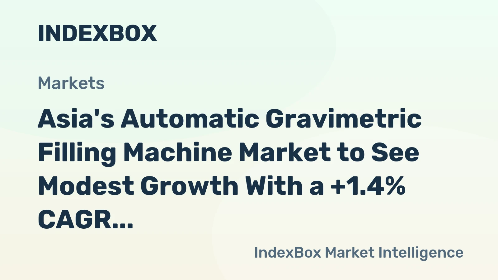 Asia's Automatic Gravimetric Filling Machine Market to See Modest Growth With a +1.4% CAGR Through 2035