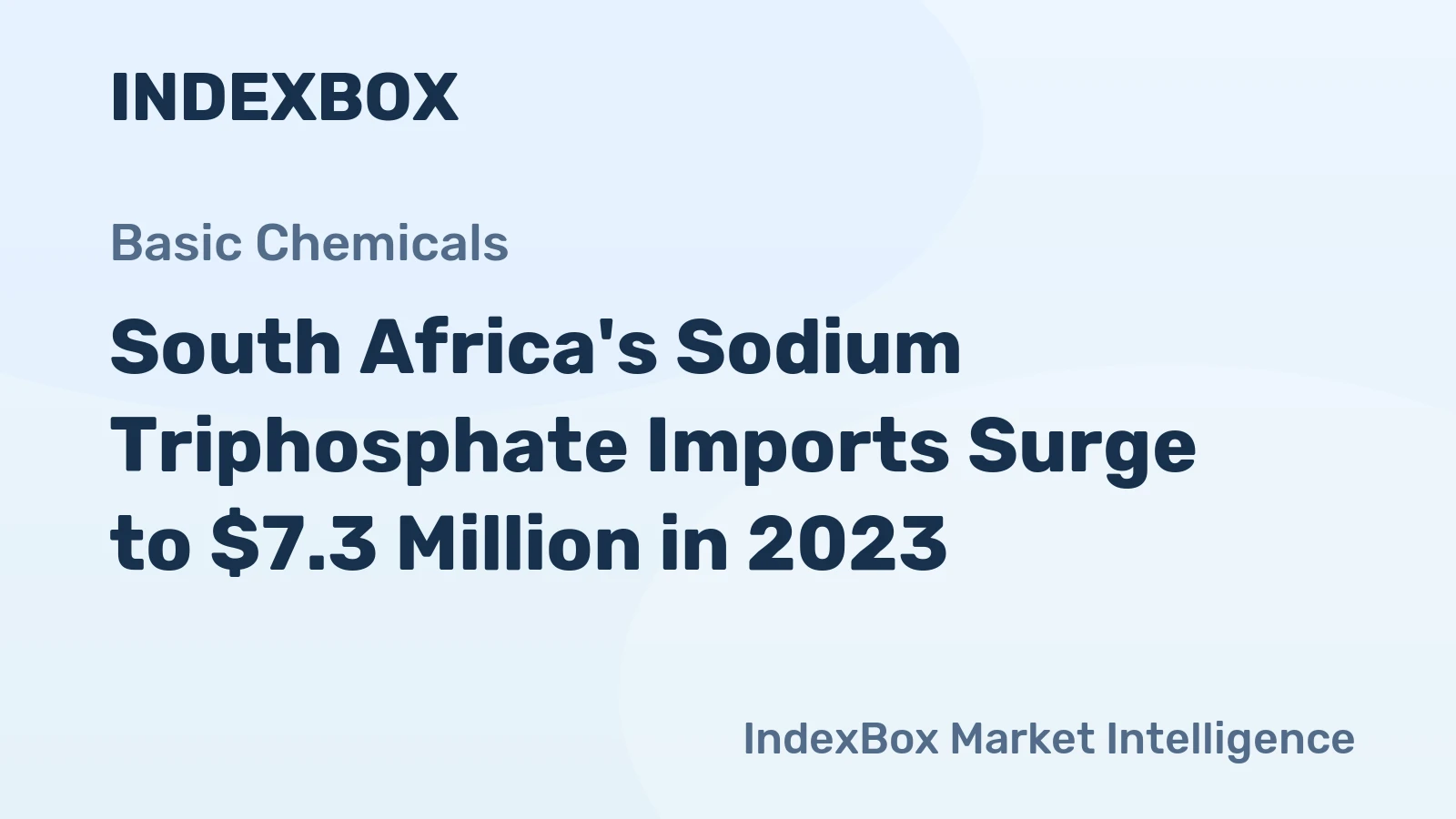 South Africa's Sodium Triphosphate Imports Surge to $7.3 Million in 2023
