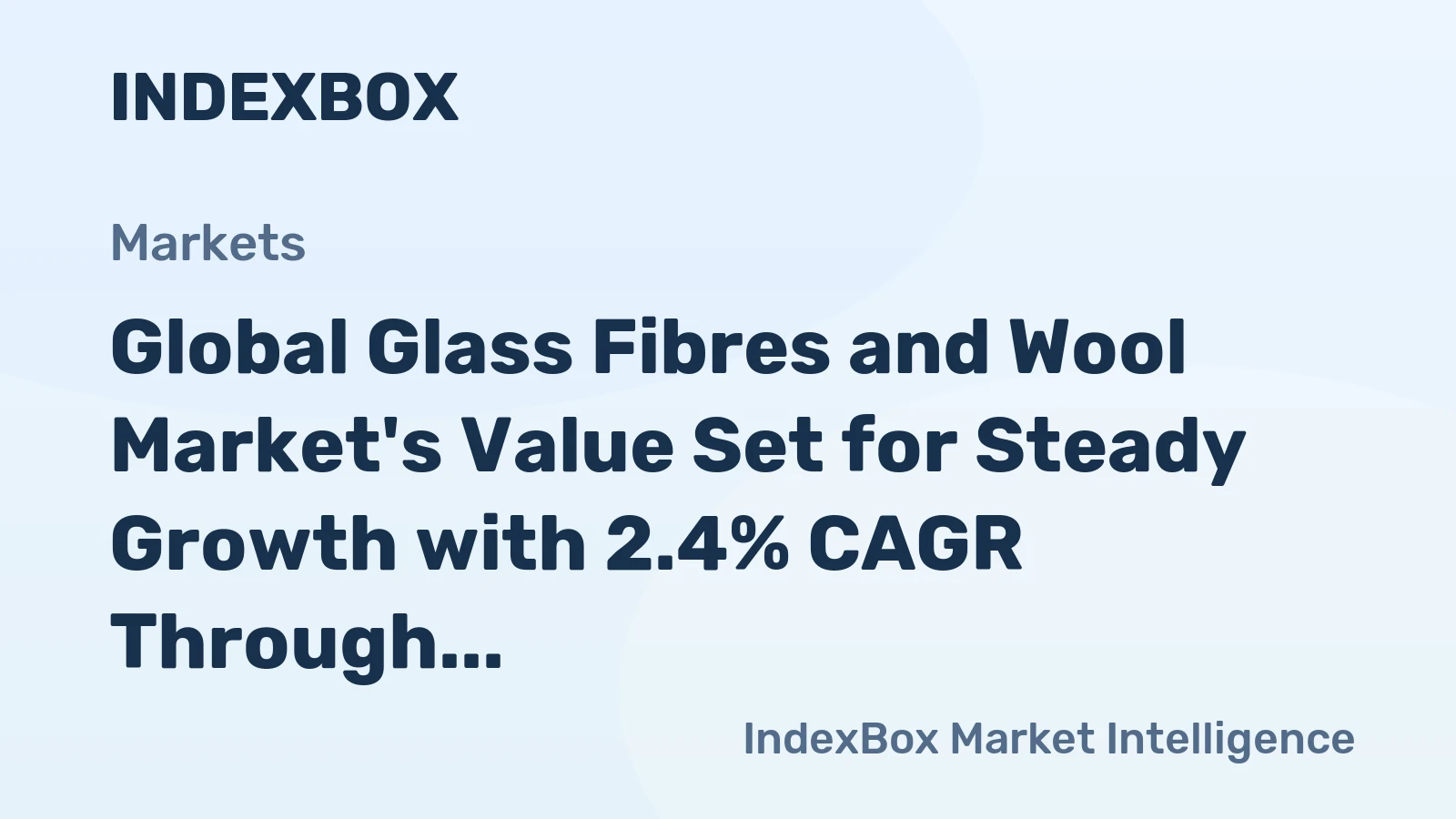 Global Glass Fibres and Wool Market's Value Set for Steady Growth with 2.4% CAGR Through 2035