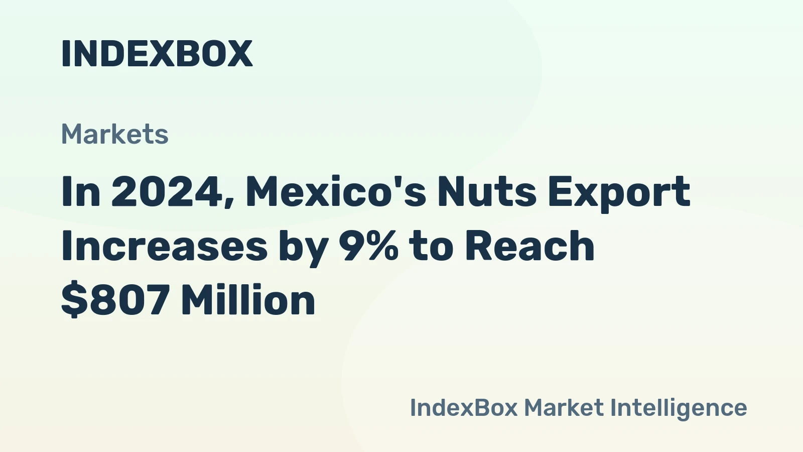 In 2024, Mexico's Nuts Export Increases by 9% to Reach $807 Million