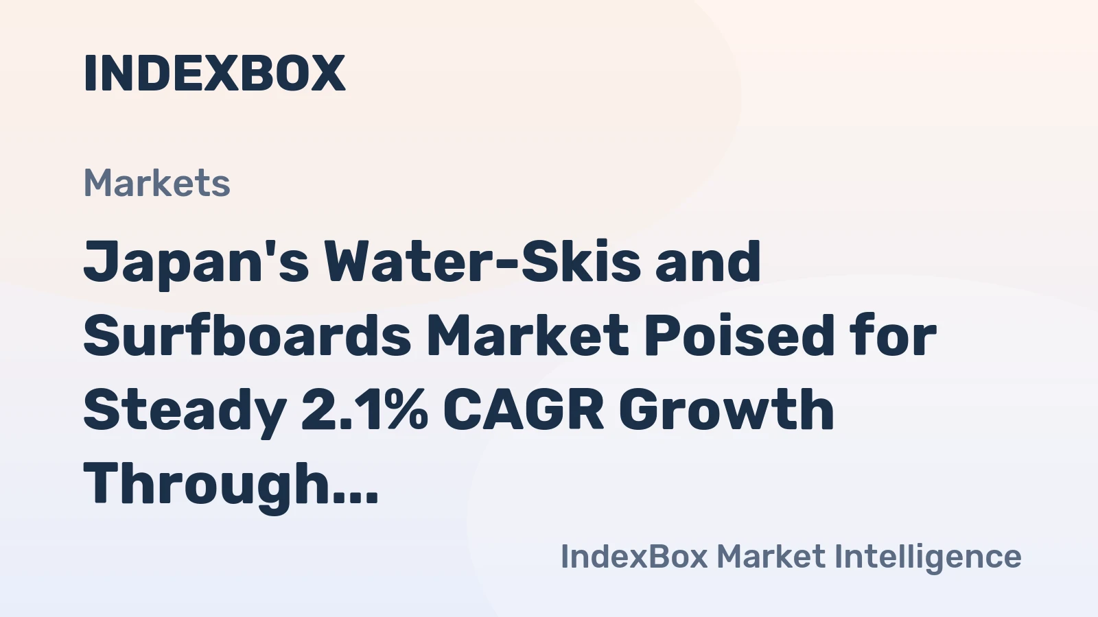 Japan's Water-Skis and Surfboards Market Poised for Steady 2.1% CAGR Growth Through 2035