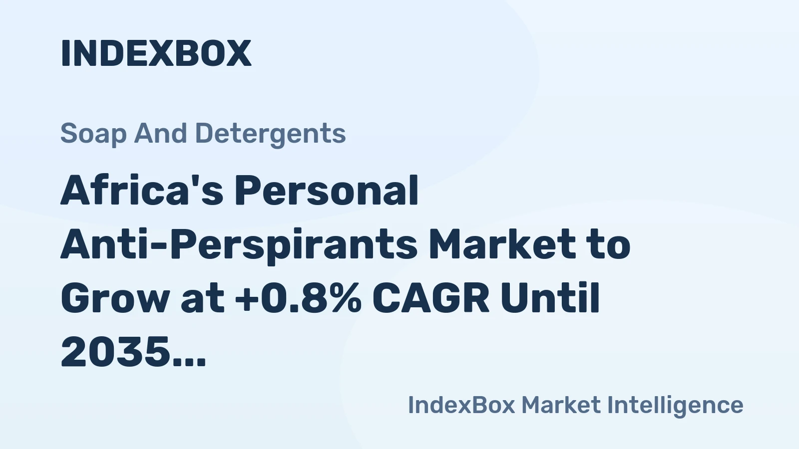 Africa's Personal Anti-Perspirants Market to Grow at +0.8% CAGR Until 2035