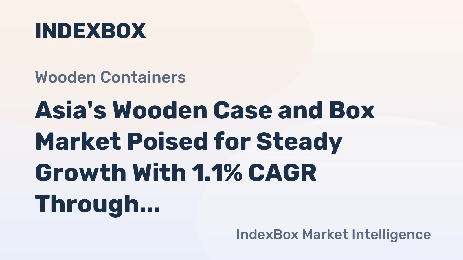 Asia's Wooden Case and Box Market Poised for Steady Growth With 1.1% CAGR Through 2035